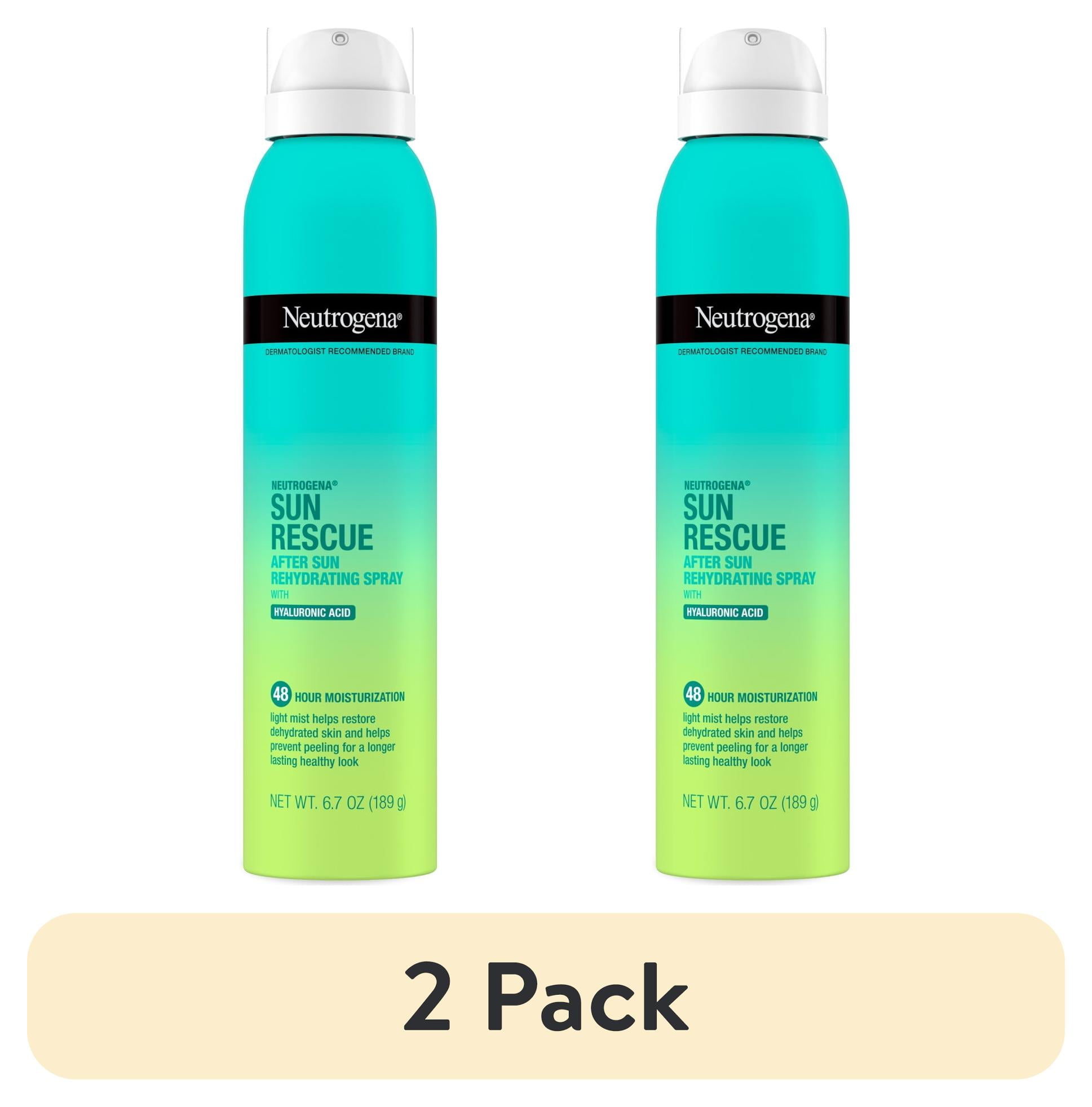 (2 pack) Neutrogena Sun Rescue After Sun Rehydrating Spray, Hyaluronic ...