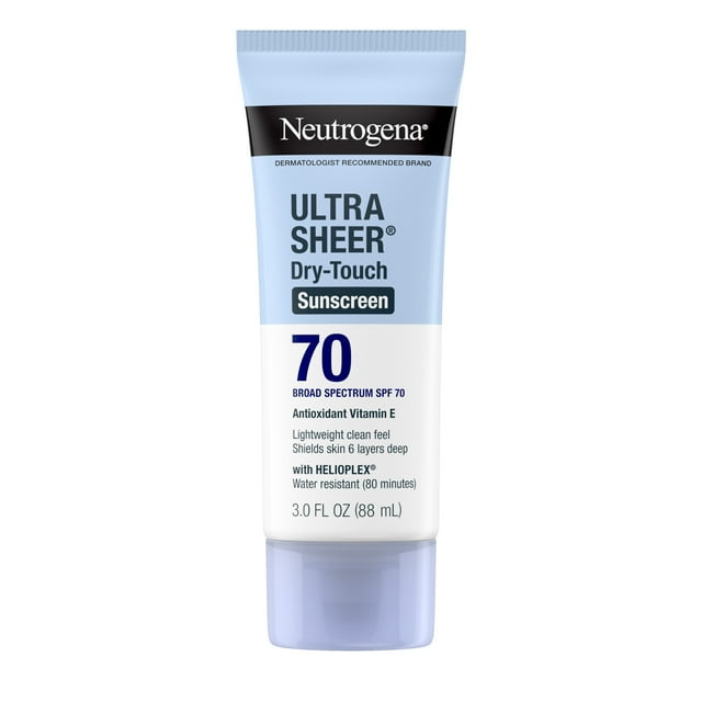 Neutrogena Ultra Sheer Dry-Touch SPF 70 Sunscreen Lotion, 3 fl. oz HSA ...
