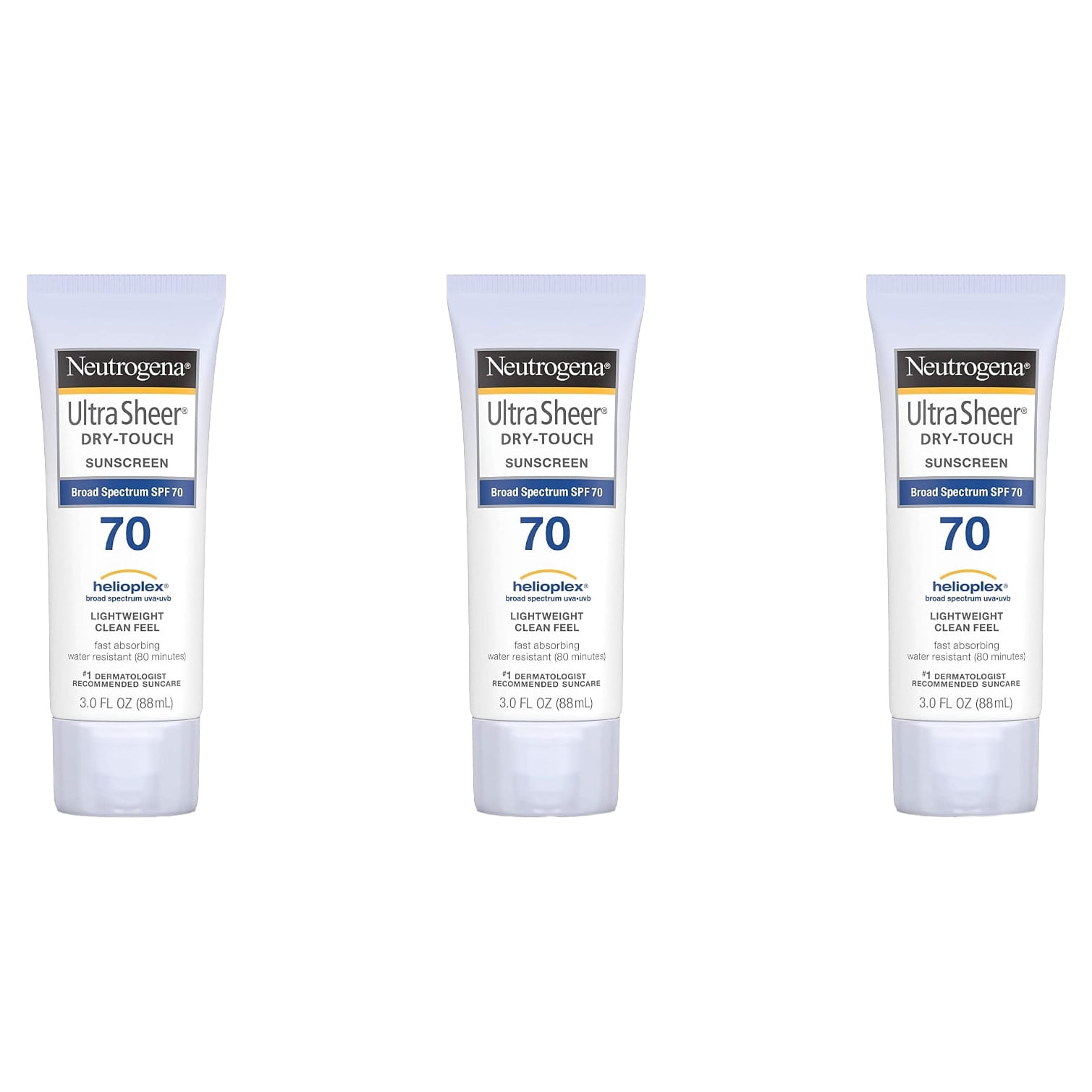 Neutrogena Ultra Sheer Dry-Touch Sunscreen SPF 70 3 oz (Pack of 3 ...