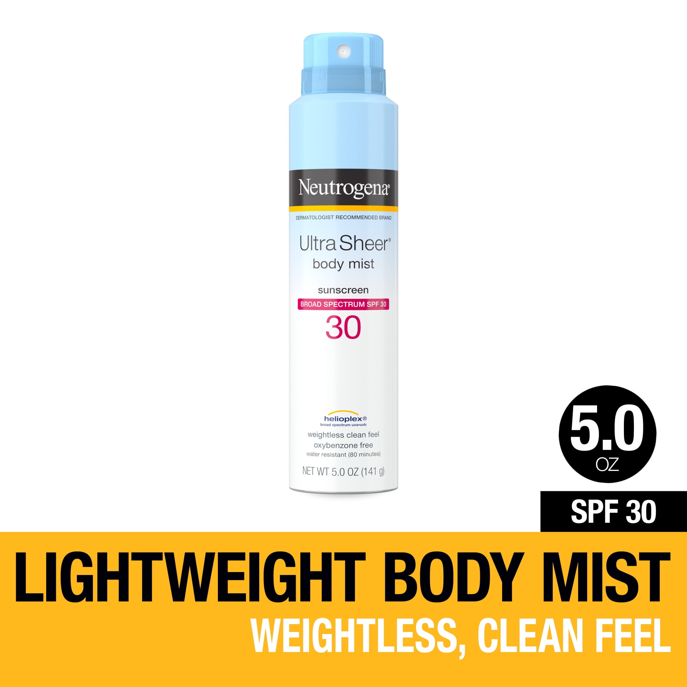 Neutrogena Ultra Sheer Sunblock, Oil-Free Lightweight Sunscreen Spray ...
