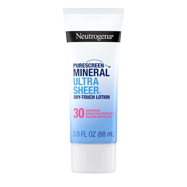 Neutrogena UltraSheer Dry-Touch Mineral Sunscreen Lotion, SPF 30, 3 fl ...