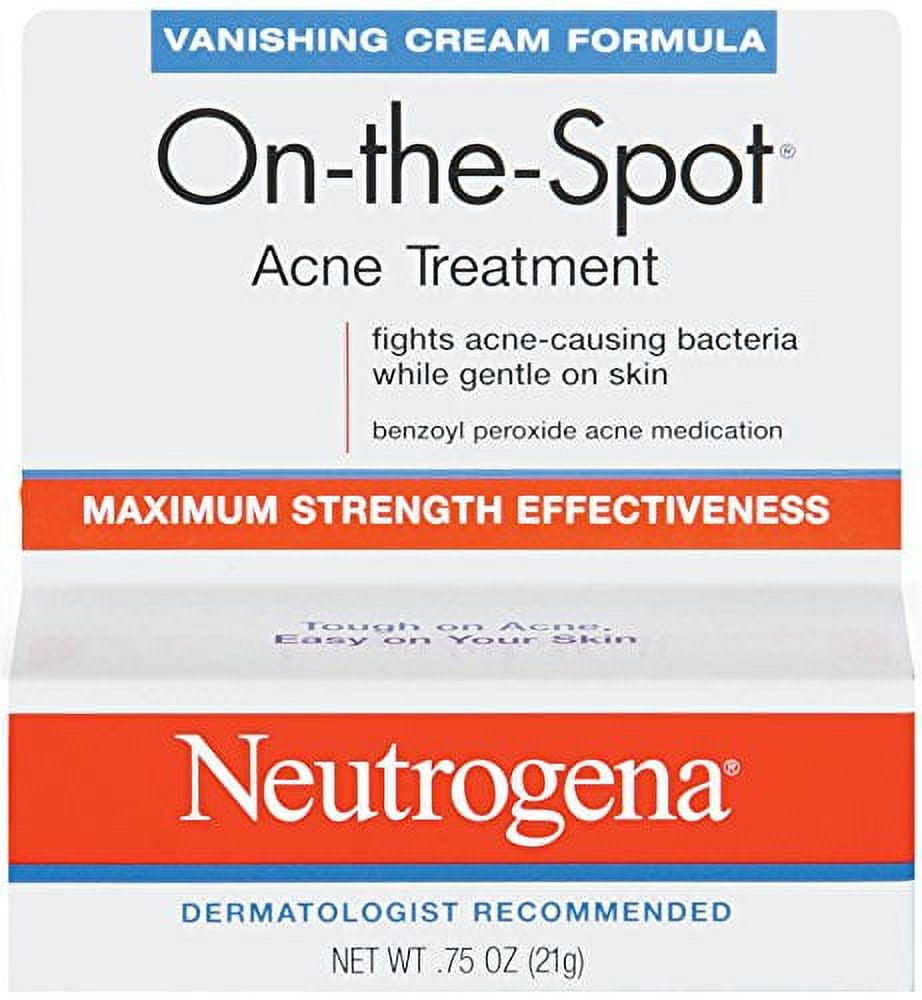 Neutrogena Rapid Clear, Vanishing Cream Acne Treatment, Max Strength ...