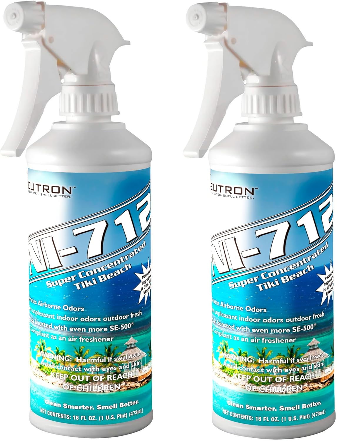 Neutron Industries NI-712 Tiki Beach Odor Eliminator Spray (2 bottles ...