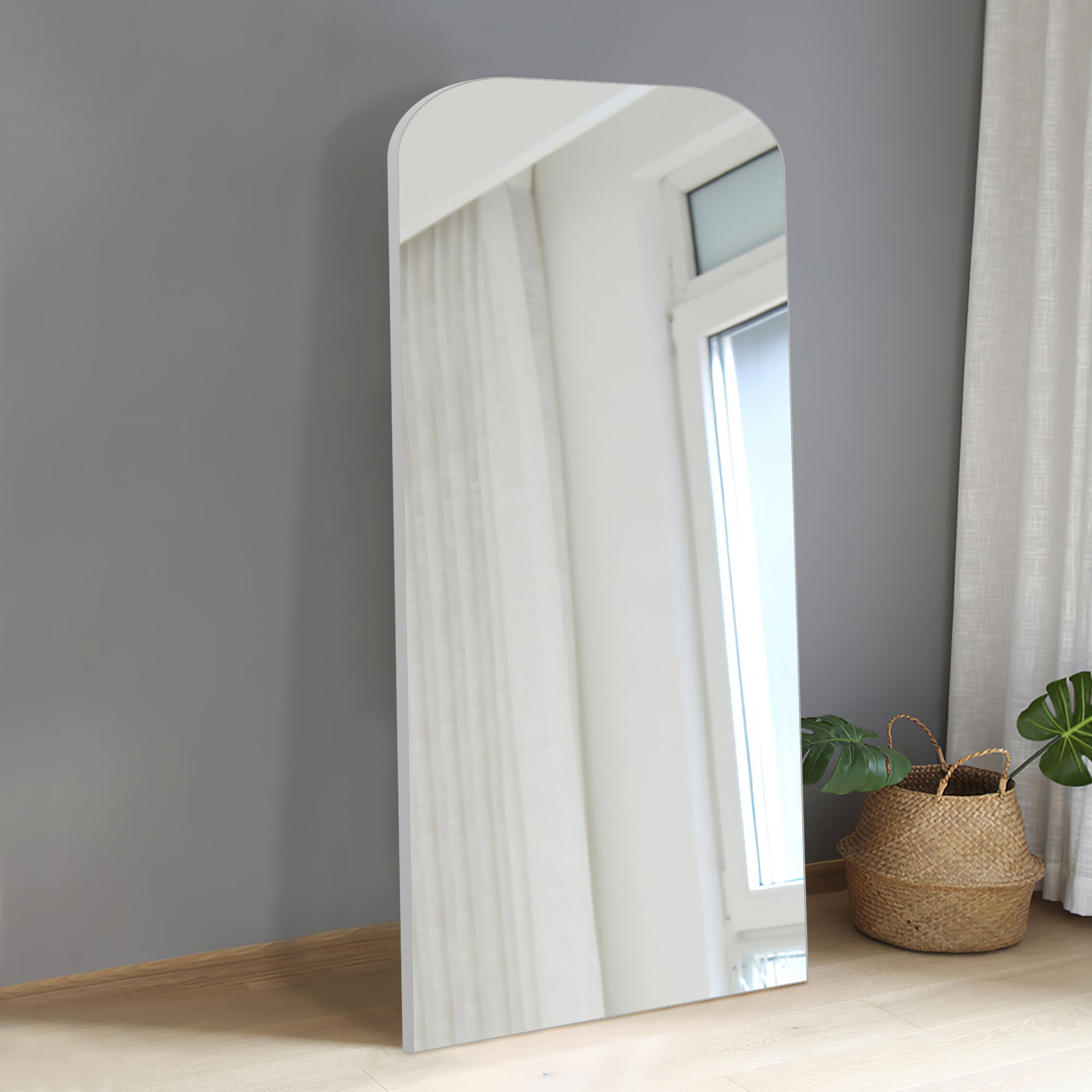 65"x22" Home Decorative Rectangle Round Angle Iron Frame Full Length ...