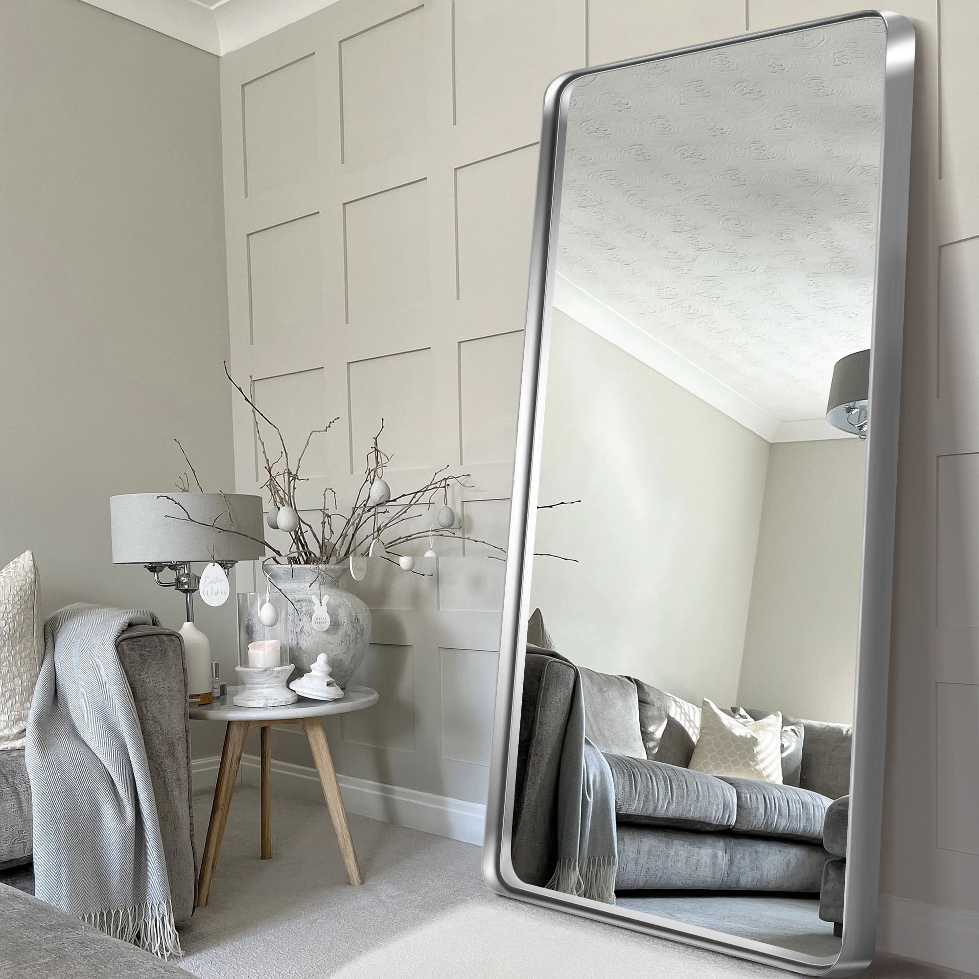 Free Shipping! Dovelina 71x32 Aluminum Wall Mount Rectangular Mirror ...