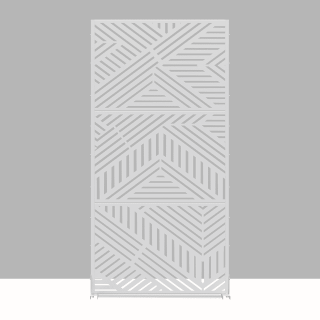 Dovelina 72"x35"x16" Outdoor Privacy Screen with Stand Metal Balcony ...