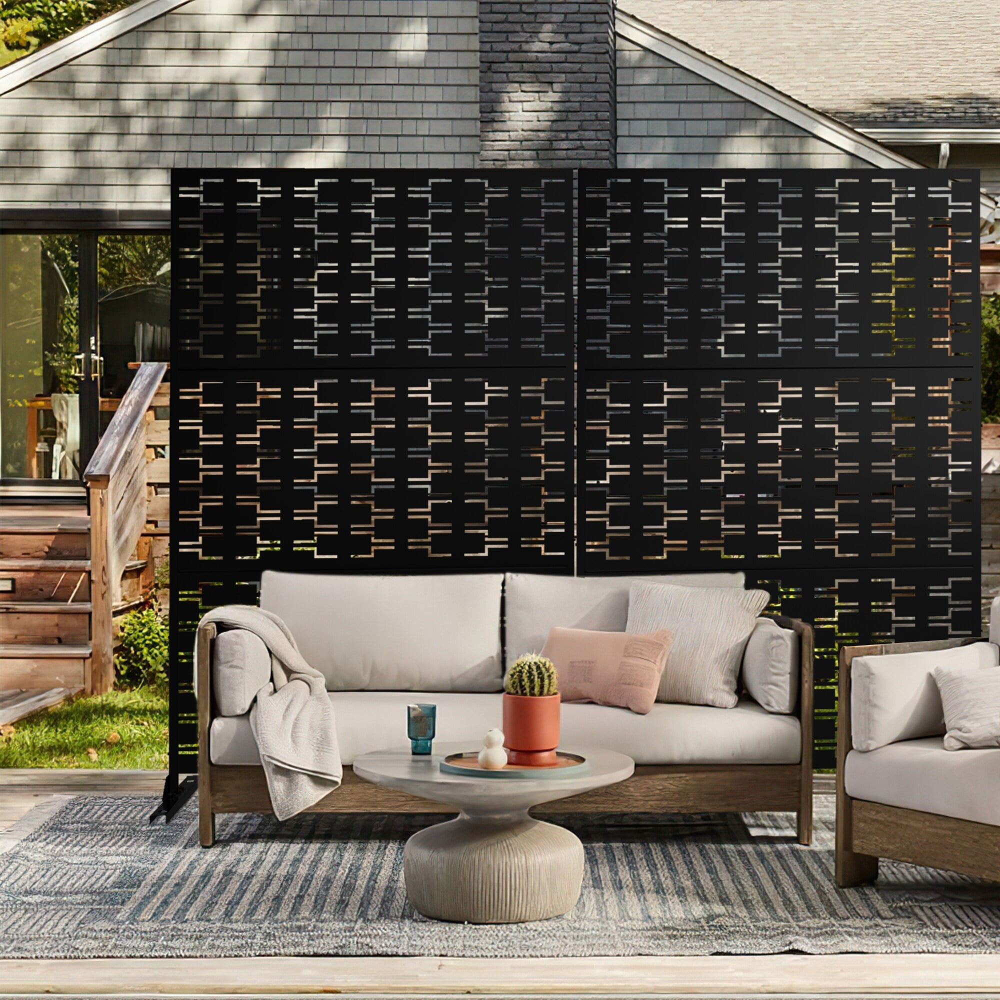 Neutypechic Decorative Fence Screen Privacy Screen 72*47 2Pcs - Walmart.com