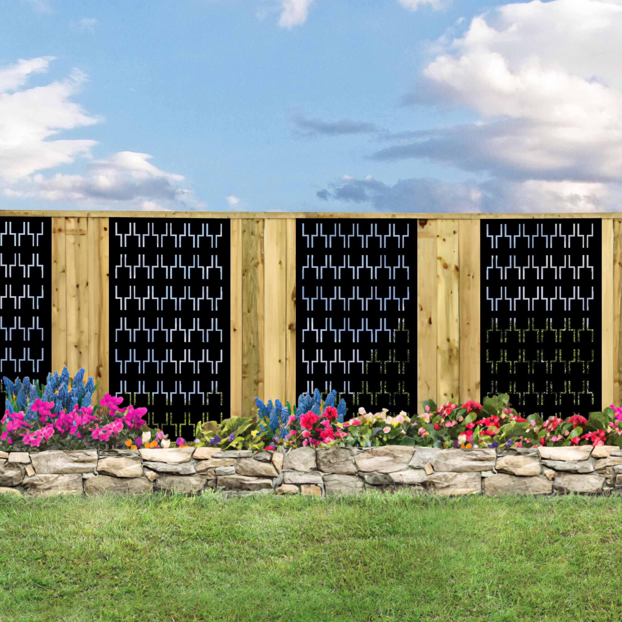 Neutypechic Decorative Fence Screen Privacy Screen 72*47 3Pcs - Walmart.com