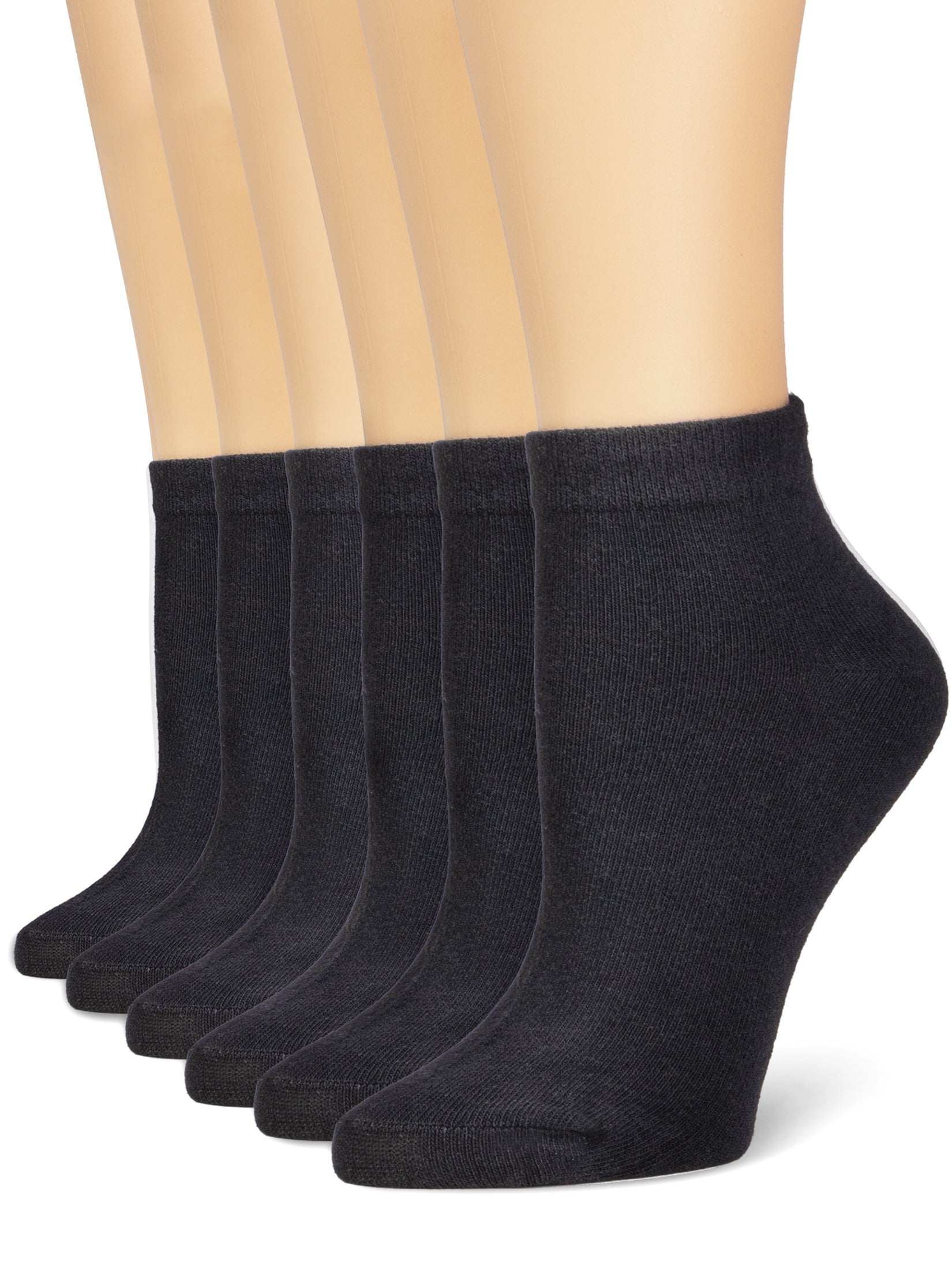 Women's 6 Pairs Lightweight Breathable Cotton Ankle Socks, Moisture ...