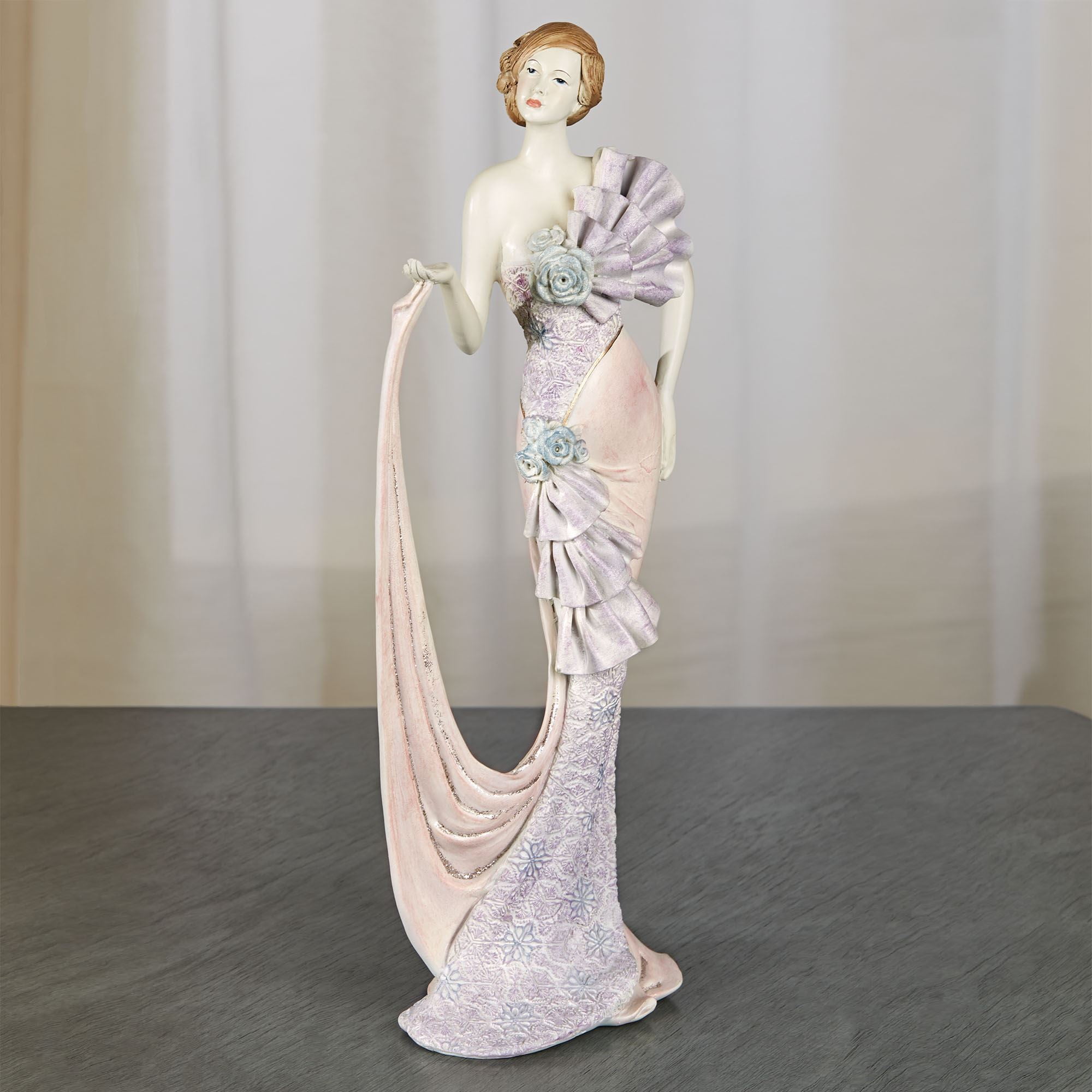 Neva Elegant Lady Figurine in Pastel Pink 13 Inches High - Walmart.com