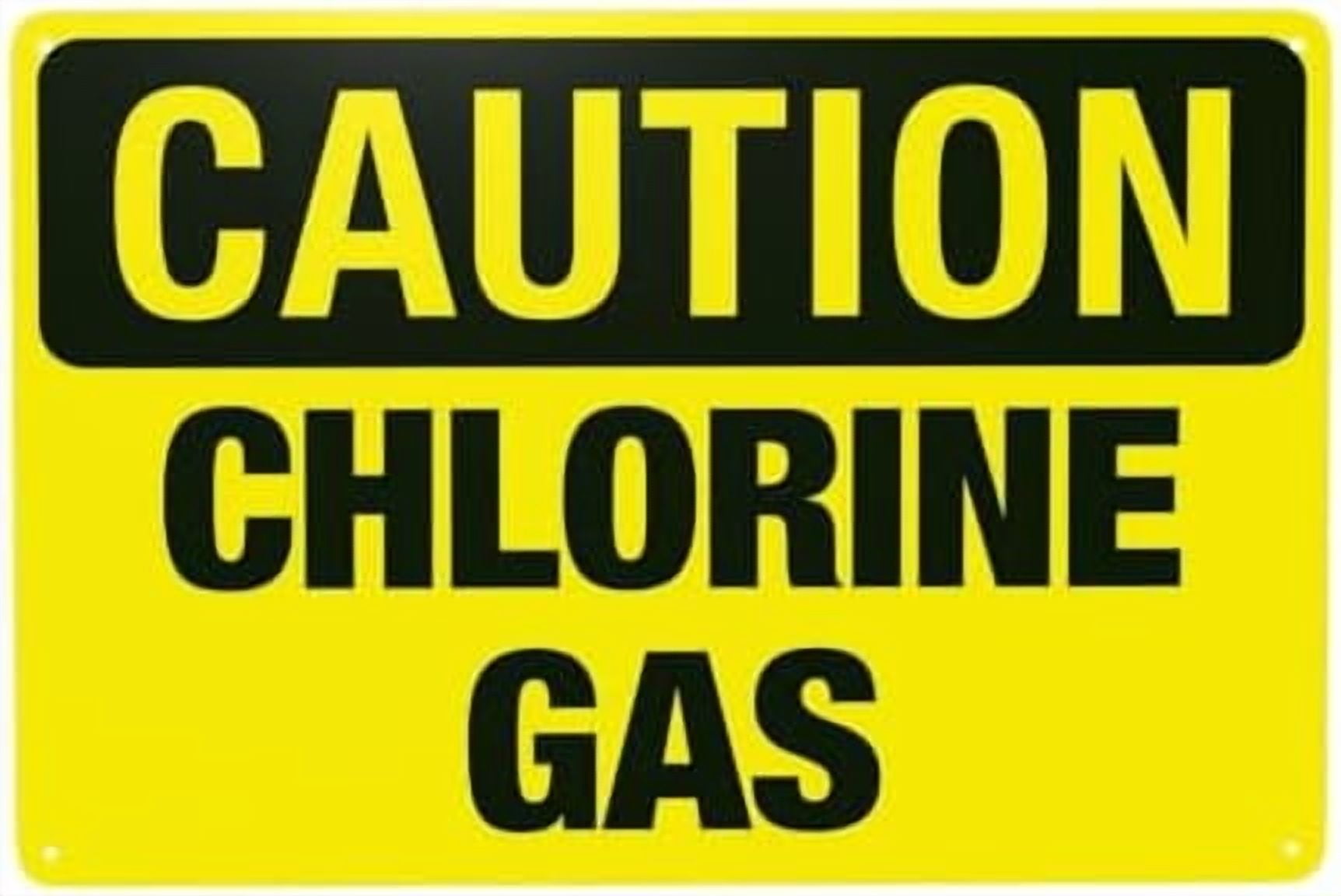 Nevada Caution Chlorine Gas Sign, Complies With State Of Nevada Pool ...