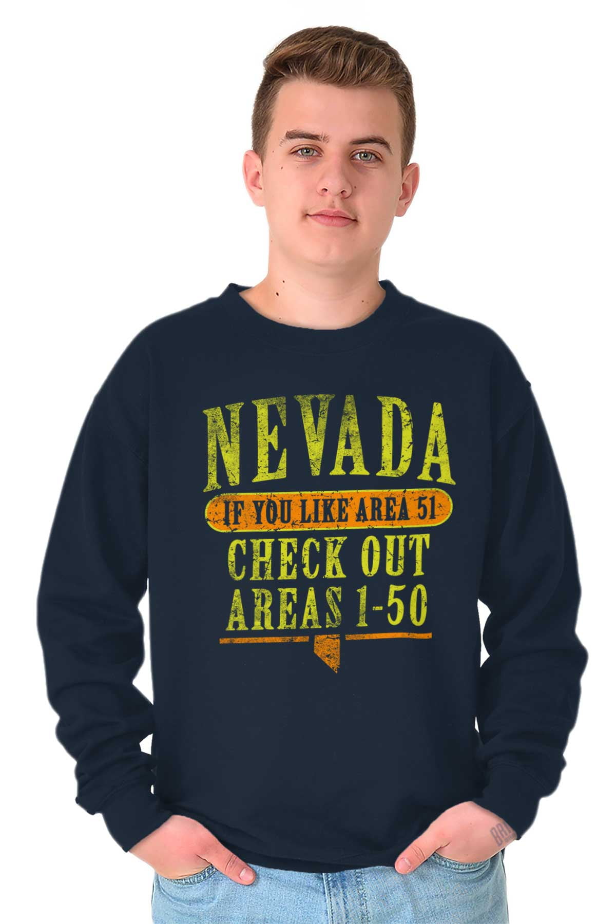 Nevada Check Out Areas 1 thru 50 Sweatshirt for Men or Women Brisco ...