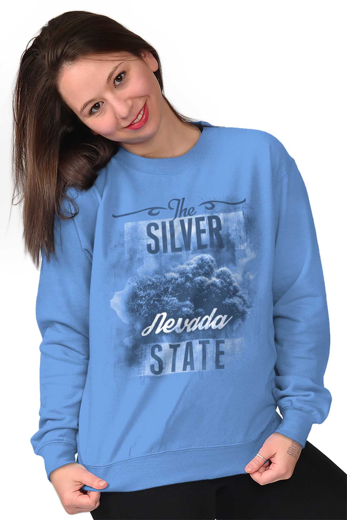 Nevada Cute State Flower Souvenir Women Crewneck Sweatshirt Brisco ...