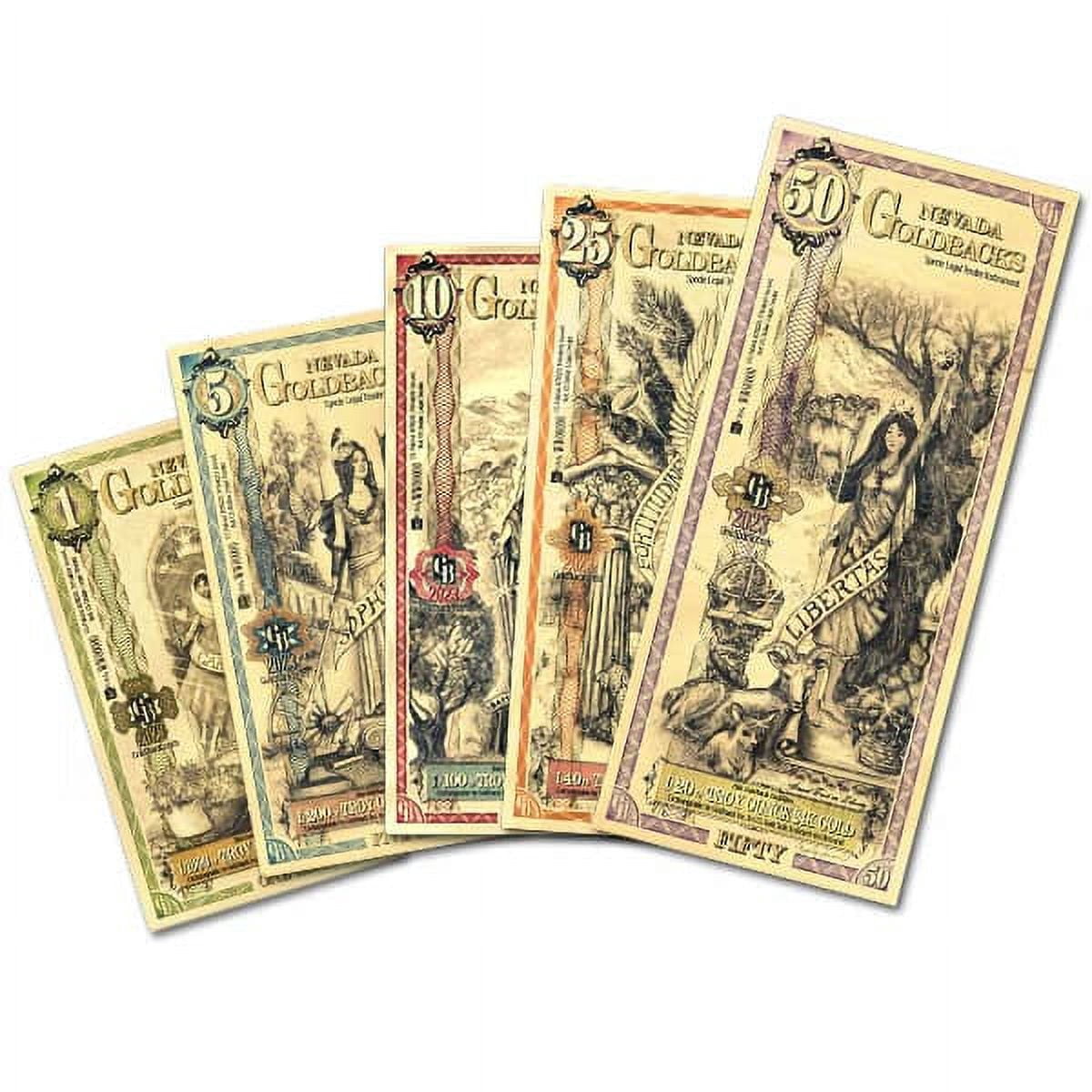 Nevada Goldback State Bundle - One .9999 Gold-Backed Bill of Each ...