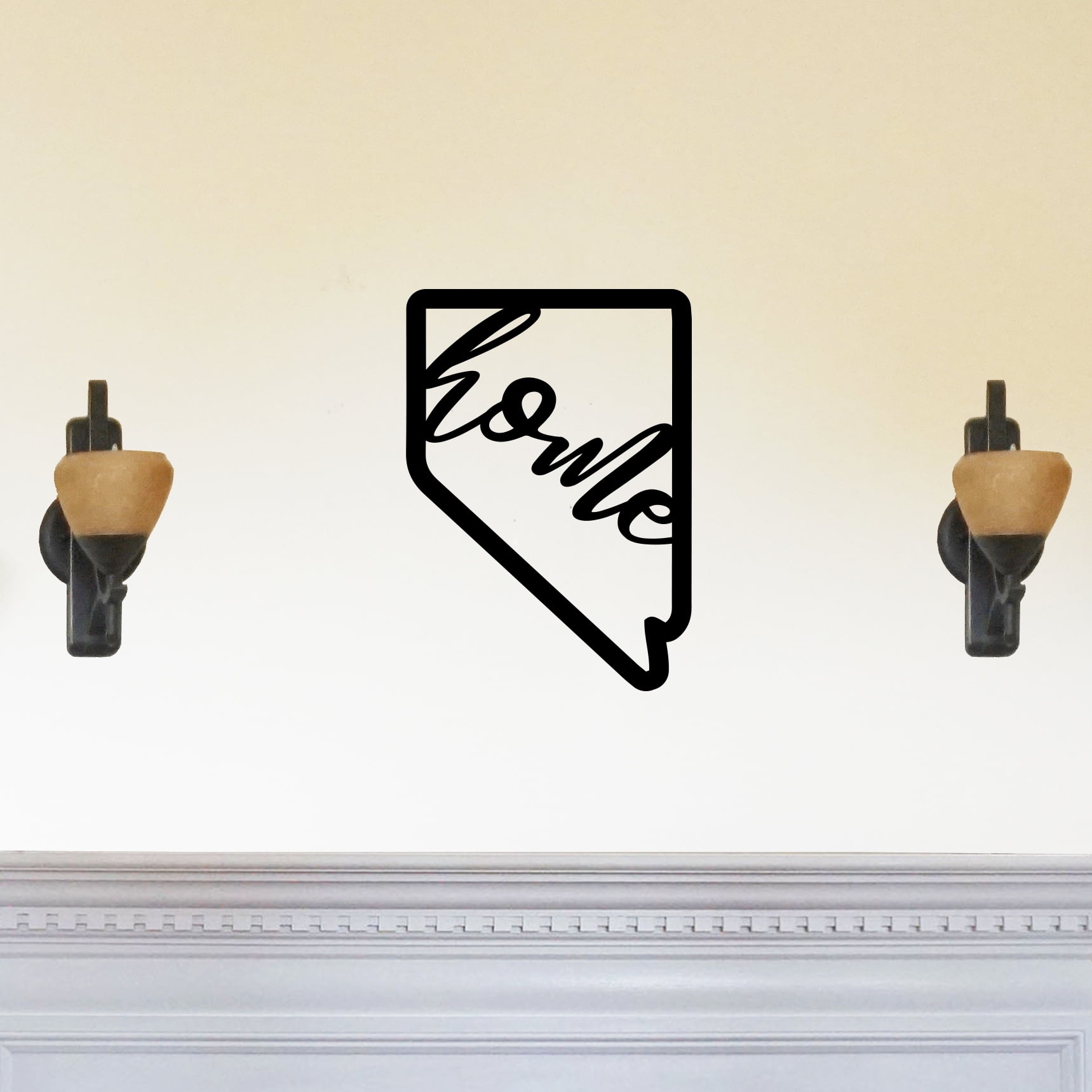 Nevada Home State Silhouette Solid Steel Home Decor Decorative Accent ...
