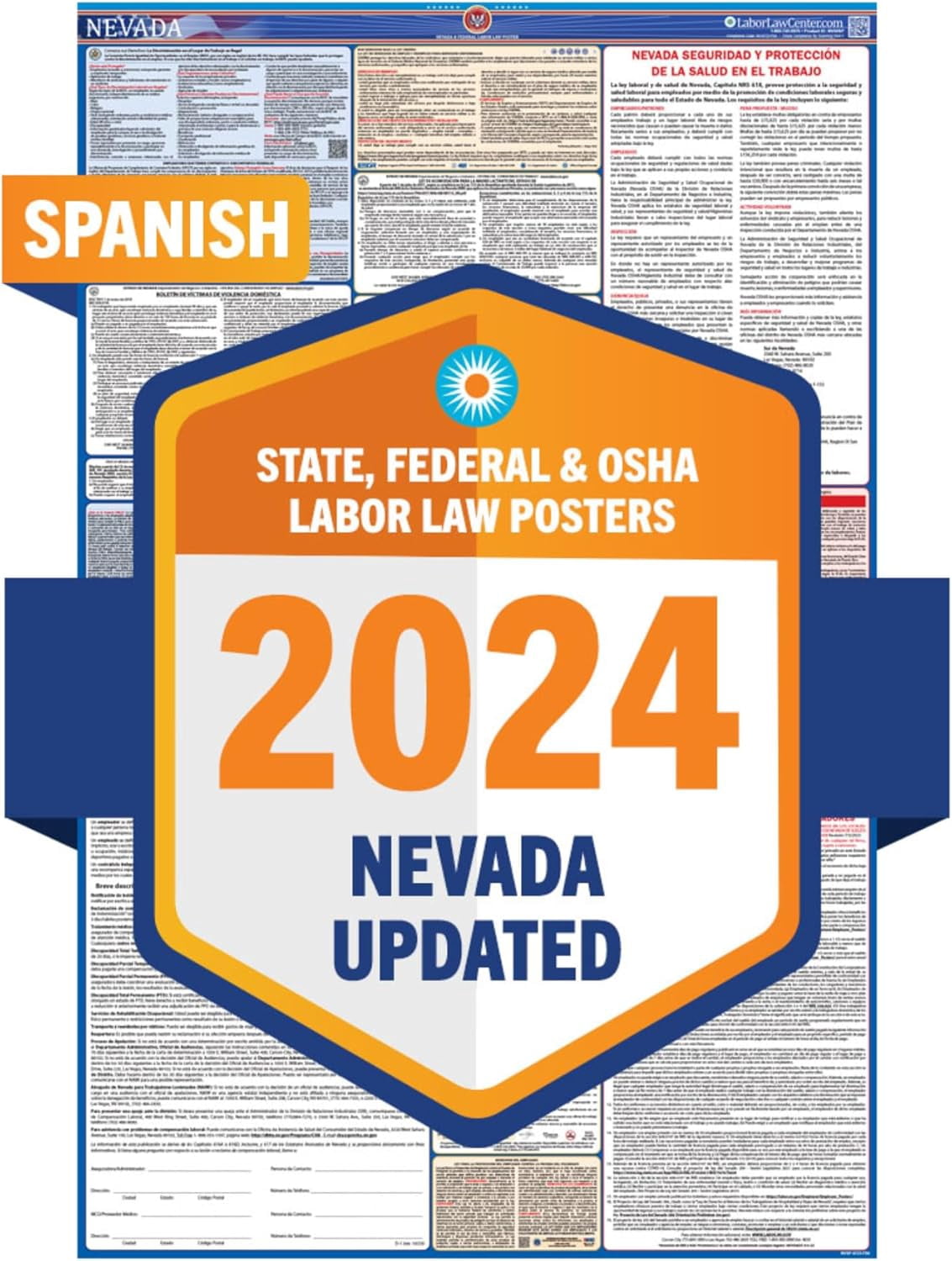 Nevada Labor Law Poster 2024- State, Federal, OSHA Compliant ...
