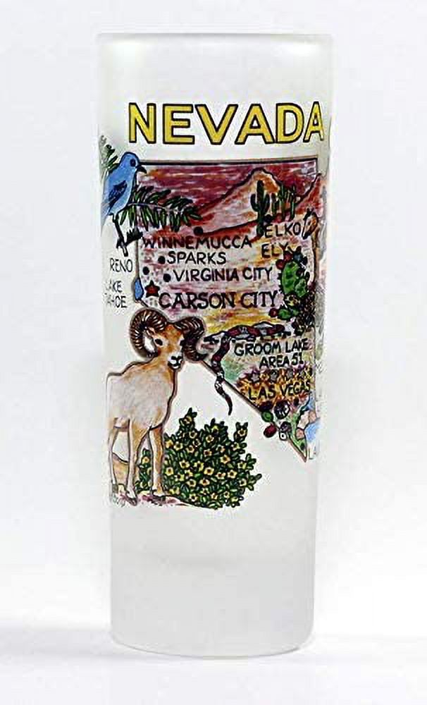 Nevada Map Frosted Shooter shot glass - Walmart.com