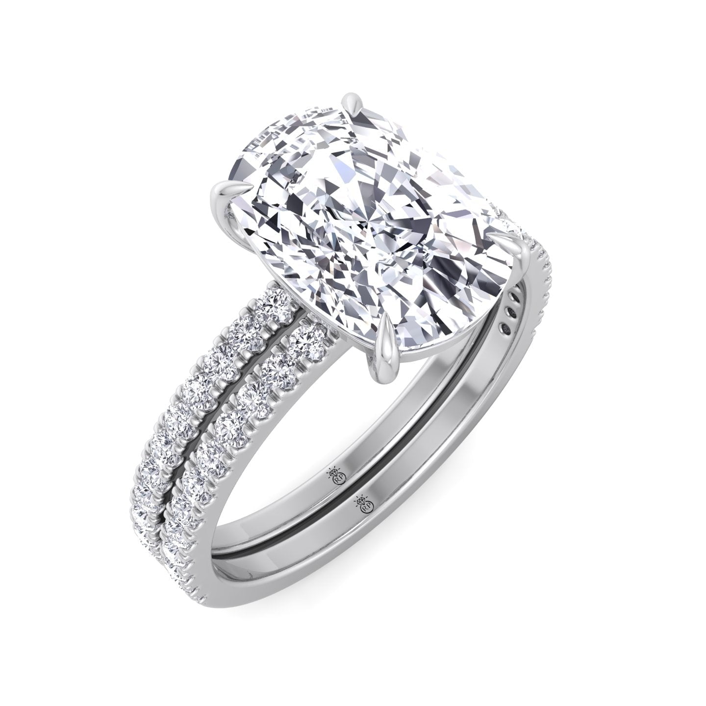 Nevada - Moissanite Elongated Cushion Cut Lab Diamond Engagement Ring ...