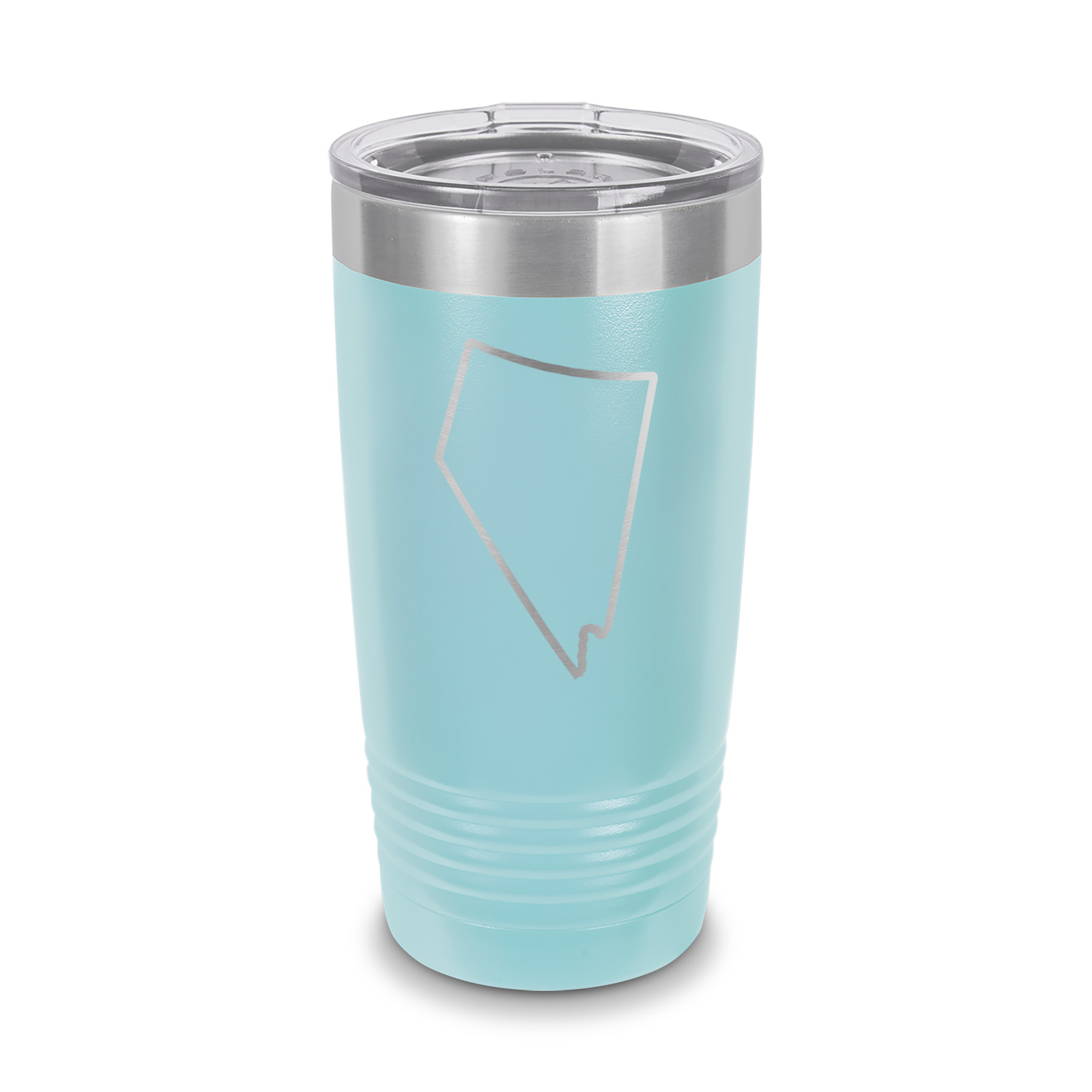 Nevada Outline Tumbler 20 oz - Laser Engraved w/ Clear Lid - Stainless ...