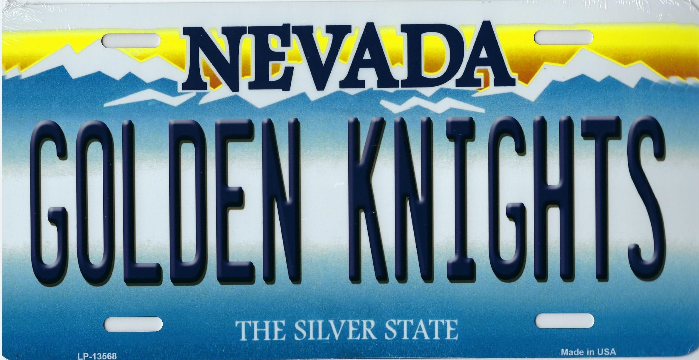 Nevada State Background Novelty Metal License Plate Tag (Golden Knights ...