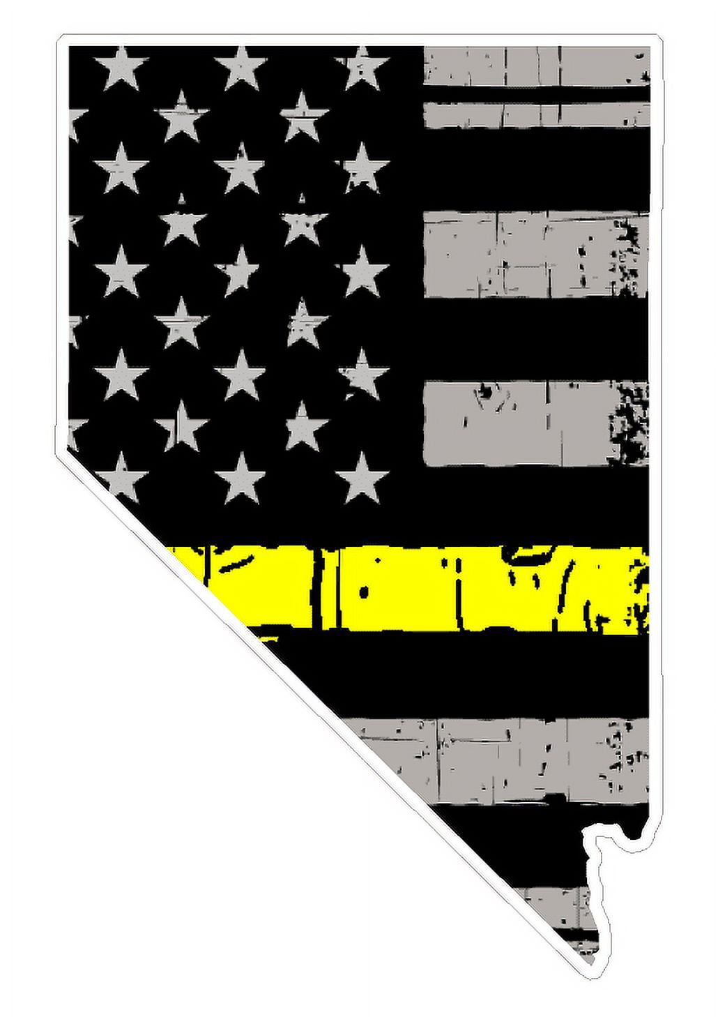 Nevada State (E29) Thin Yellow Line Dispatch Vinyl Decal Sticker Car ...
