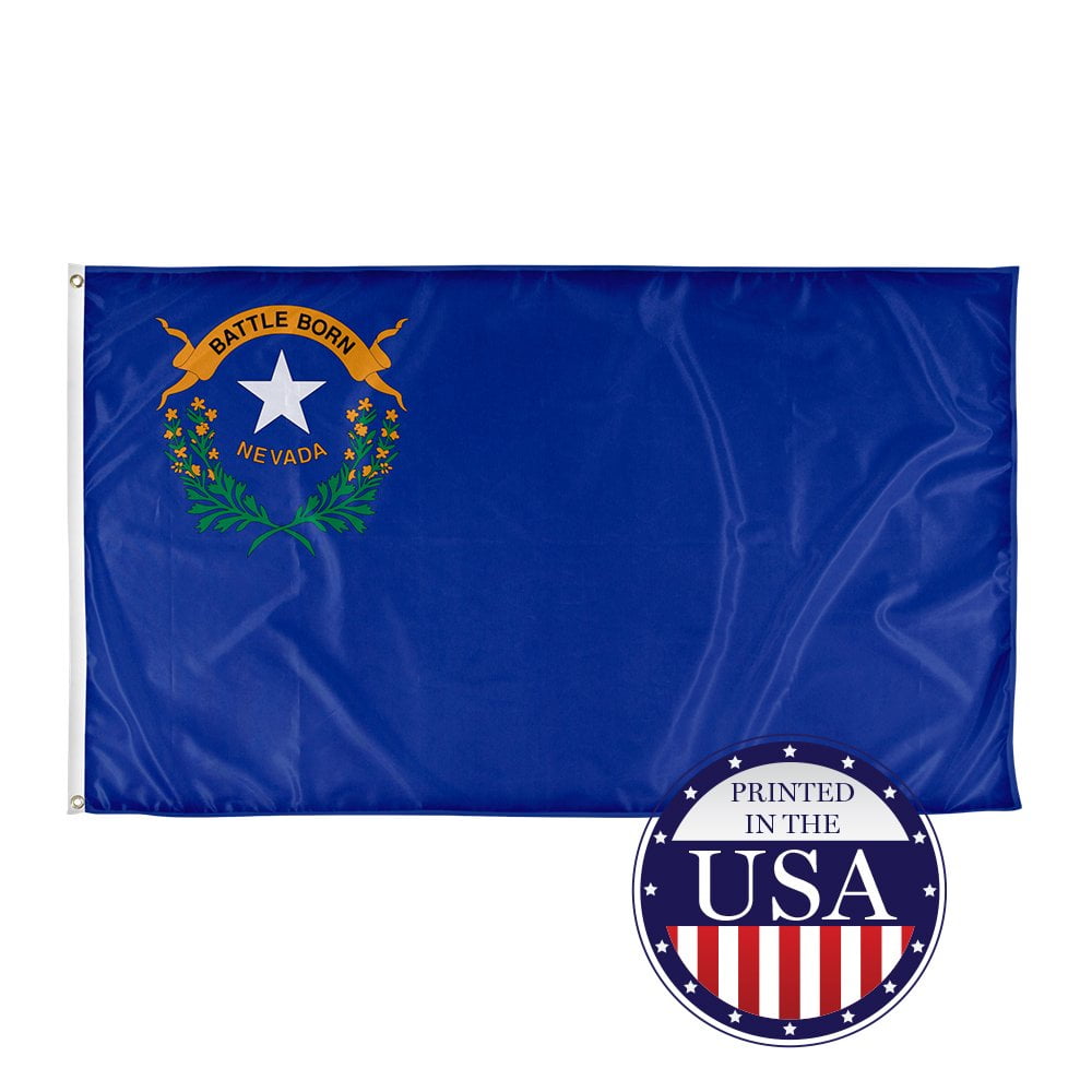 Nevada State Flag - 3ft x 5ft Knitted Polyester, State Flag Collection ...
