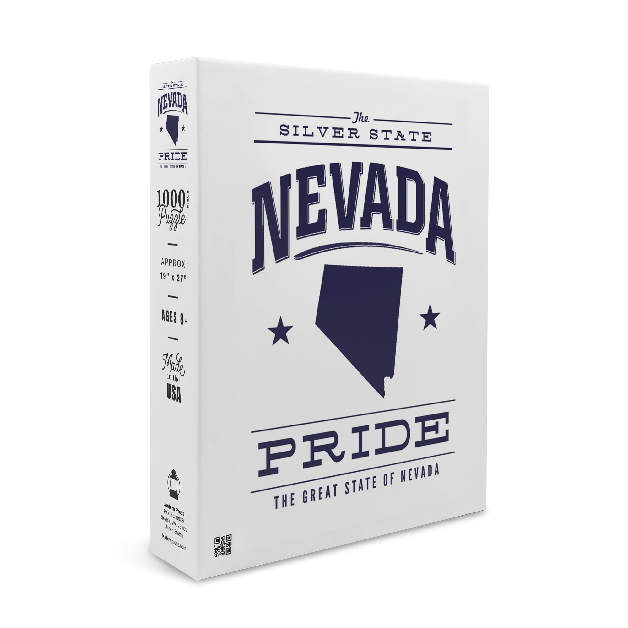 Nevada State Pride, Blue on White (1000 Piece Puzzle, Size 19x27 ...