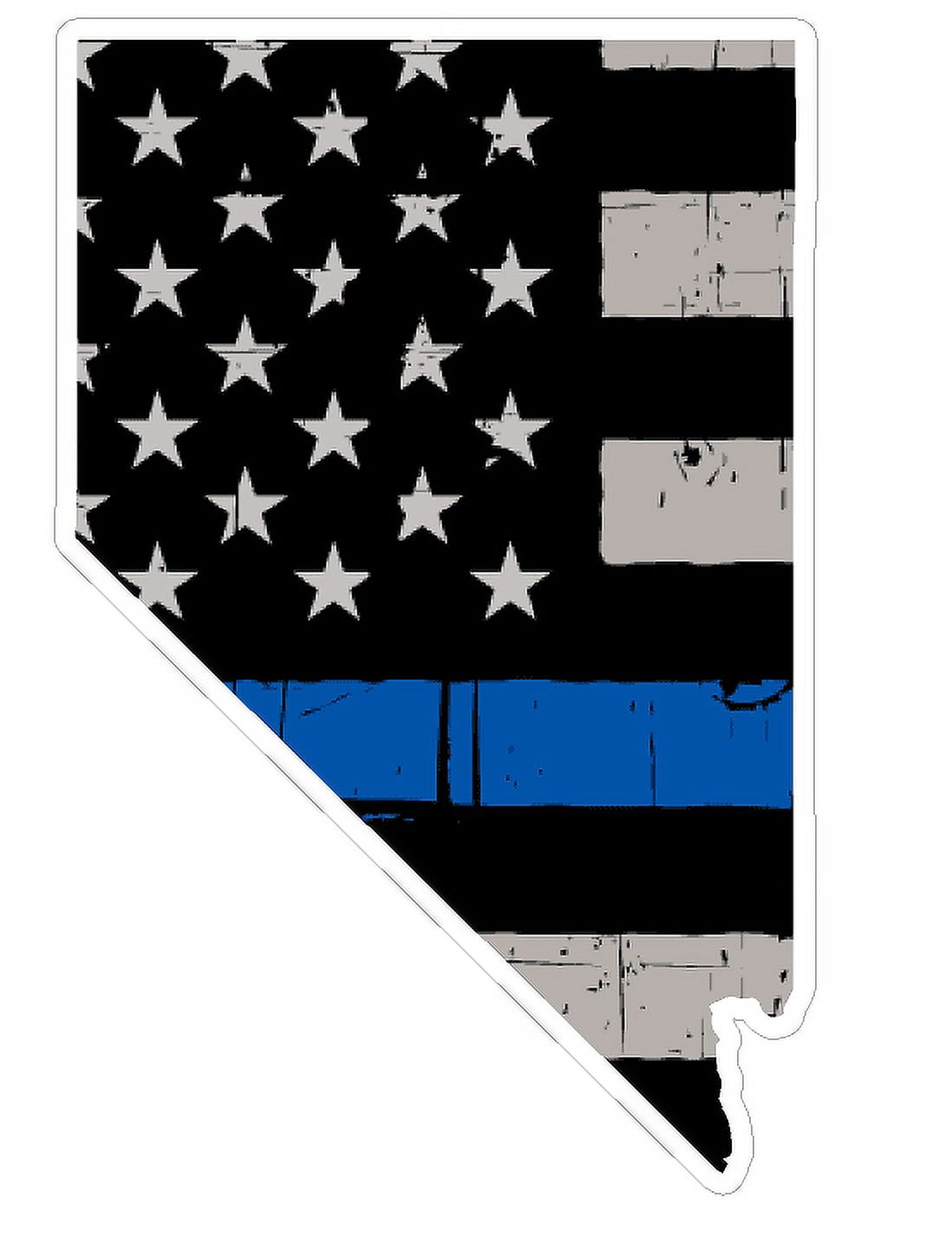 Nevada State (V29) Thin Blue Line Vinyl Decal Sticker Car/Truck Laptop ...