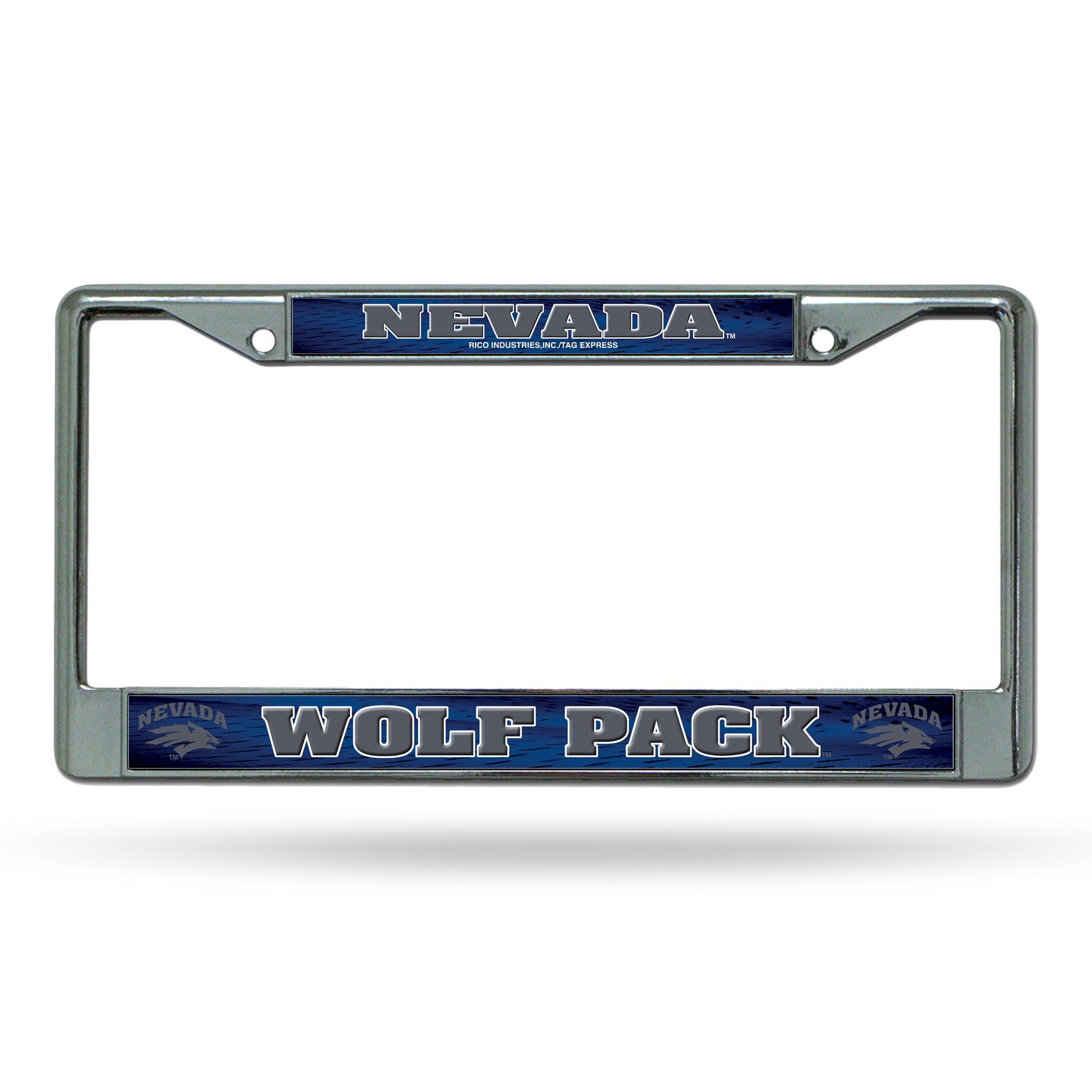 Nevada Wolf Pack Chrome Metal License Plate Frame - Walmart.com