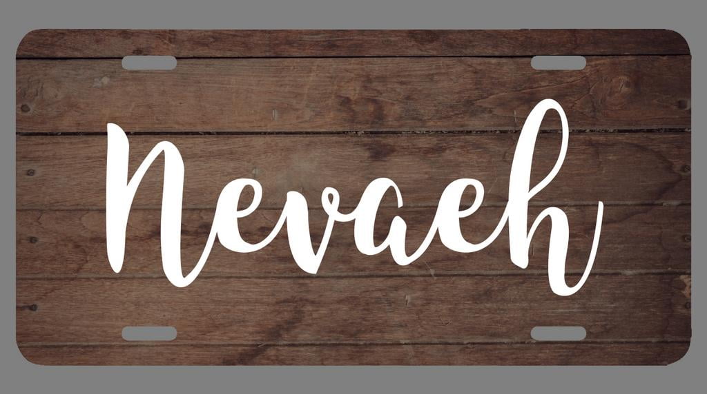 Nevaeh Name Wood Style License Plate Tag Vanity Novelty Metal | UV ...