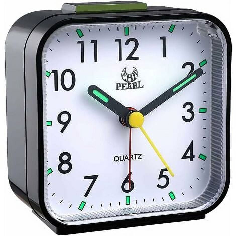 NeveLance Analog Travel Alarm Clock, Super Silent Battery Operated ...