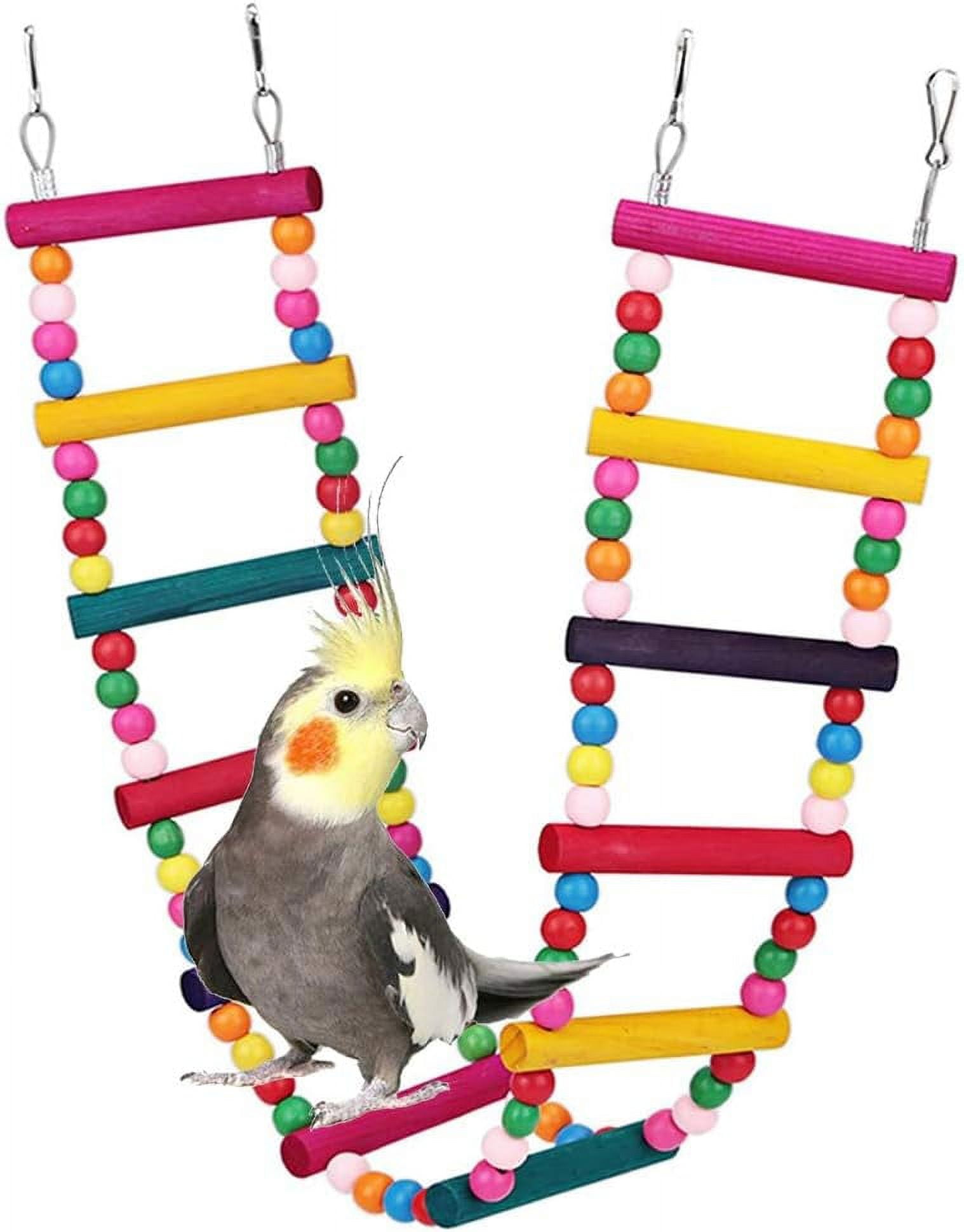 NeveLance Bird Parrot Ladders Hanging Toys Pet Swing Bridge Climbing ...
