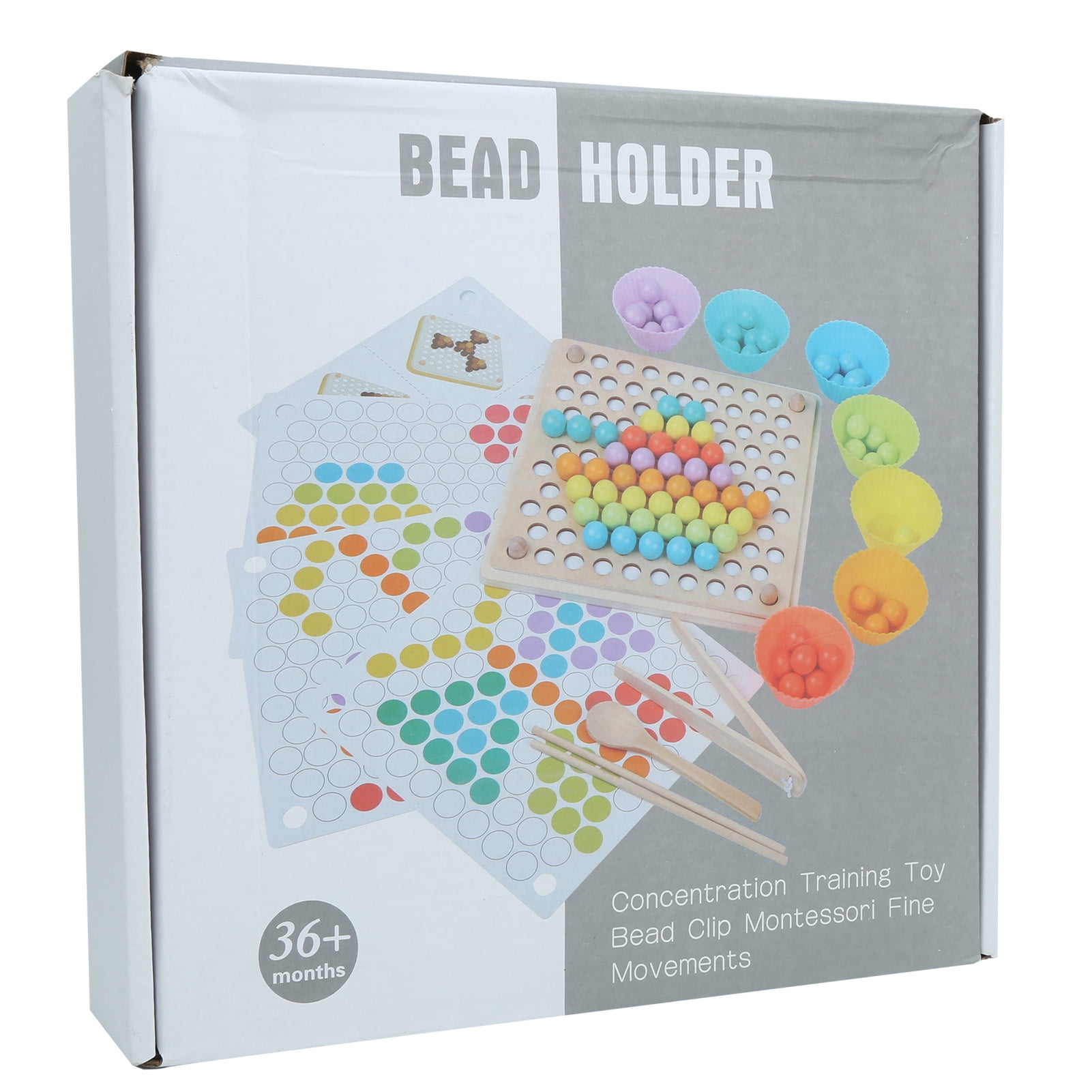 NeveLance Children Wooden Clip Beads Puzzle Board Hands Brain Training ...