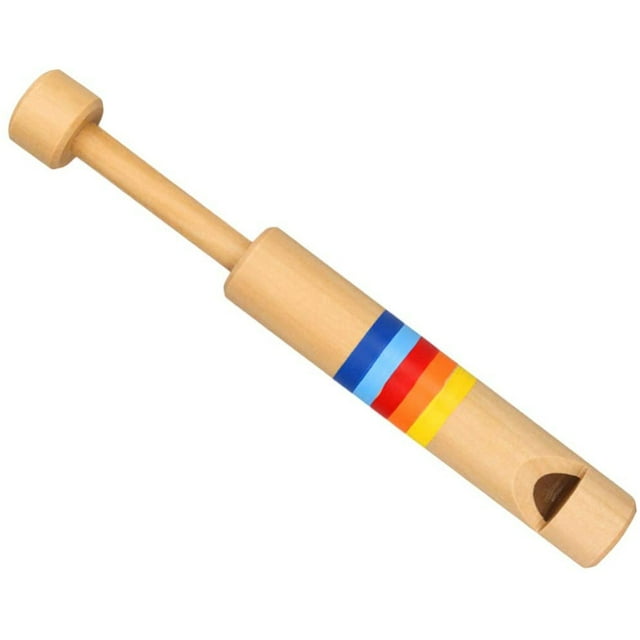NeveLance Children Wooden Whistle Flute Pull Push Whistle for Kids ...