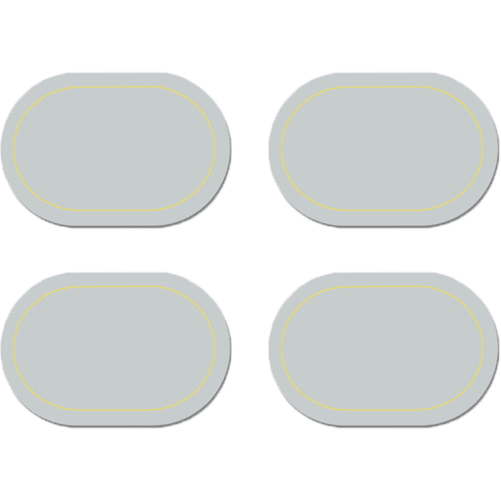 NeveLance Faux Leather Placemats Set of 4 Double Sided Color Oval ...