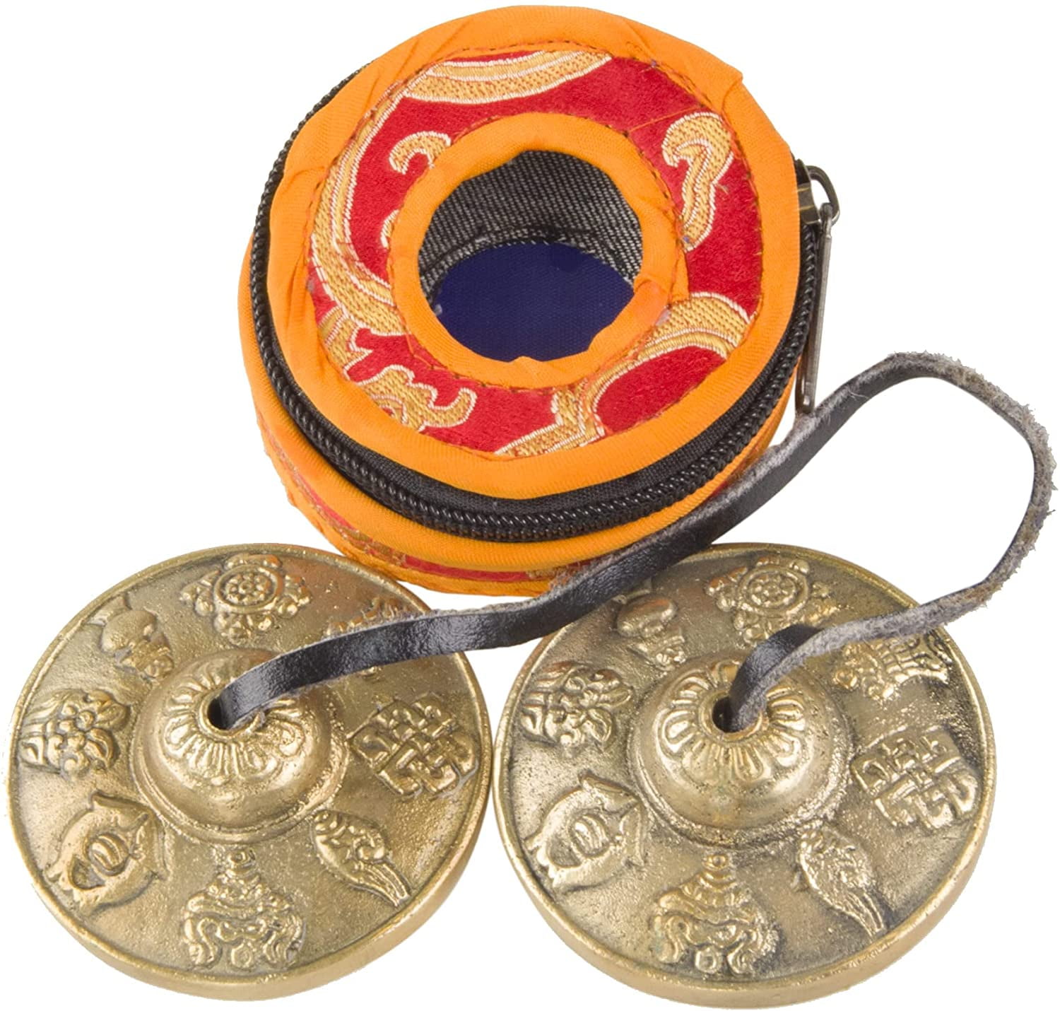 NeveLance Pure Copper Touch Bell with Eight Treasures Auspicious ...