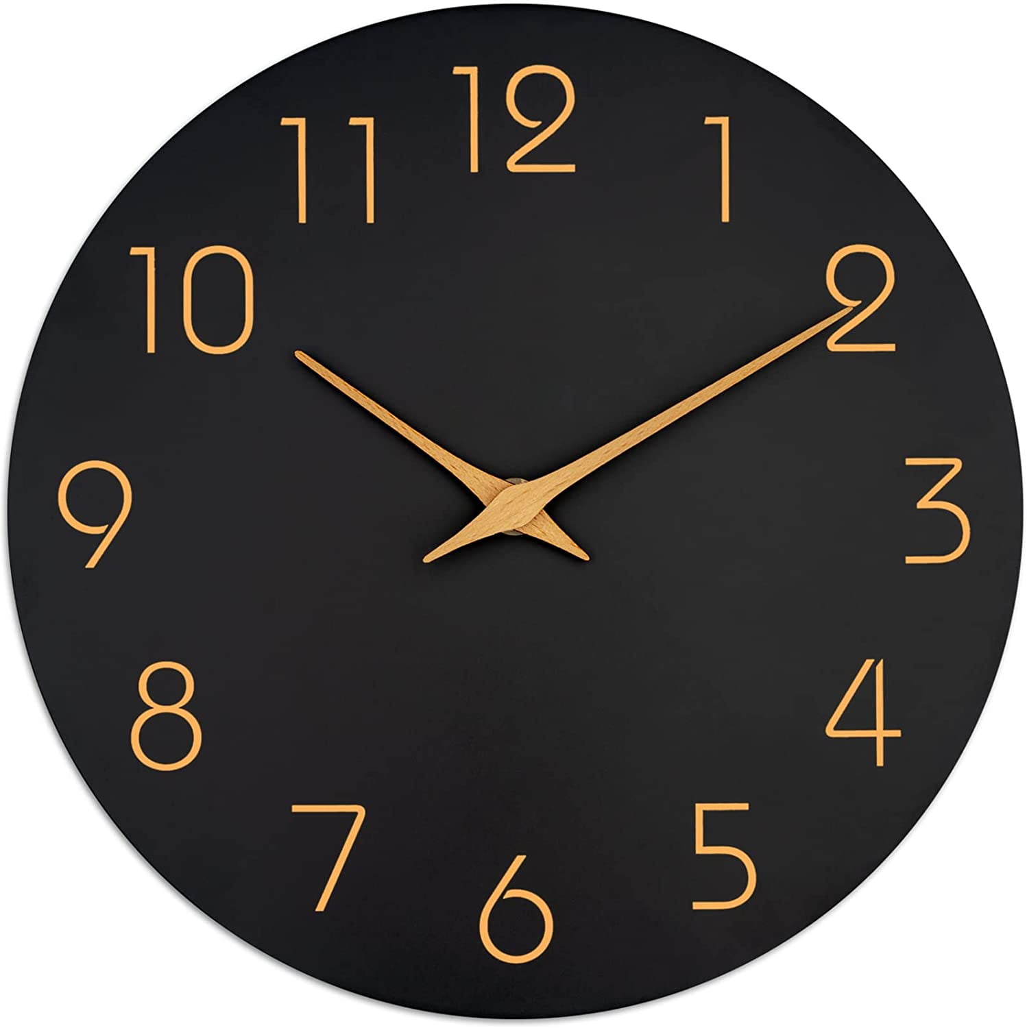 NeveLance Wall Clock Silent Non Ticking 10 Inch Wall Clocks Battery ...