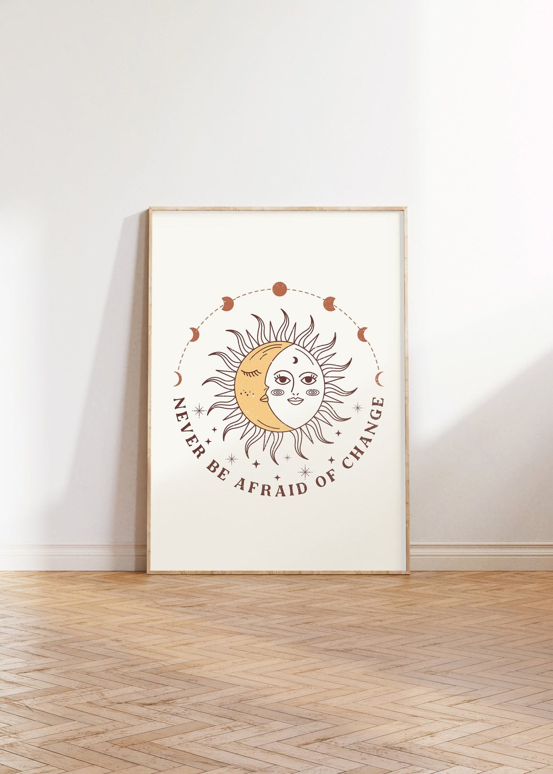 Never Be Afraid Of Change Poster, Inspirational Quote Poster, Mindful ...