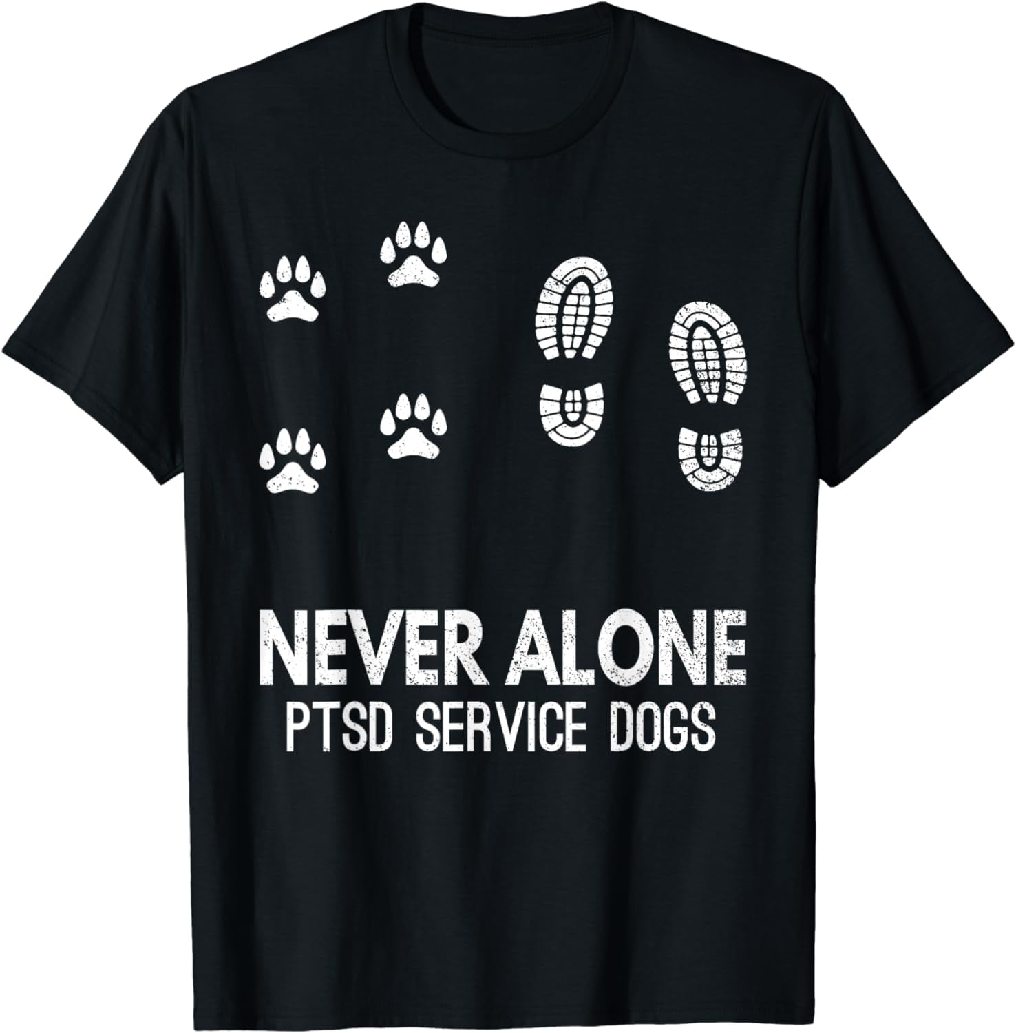 Never Alone PTSD Service Dogs Proud Awareness Month T-Shirt - Walmart.com