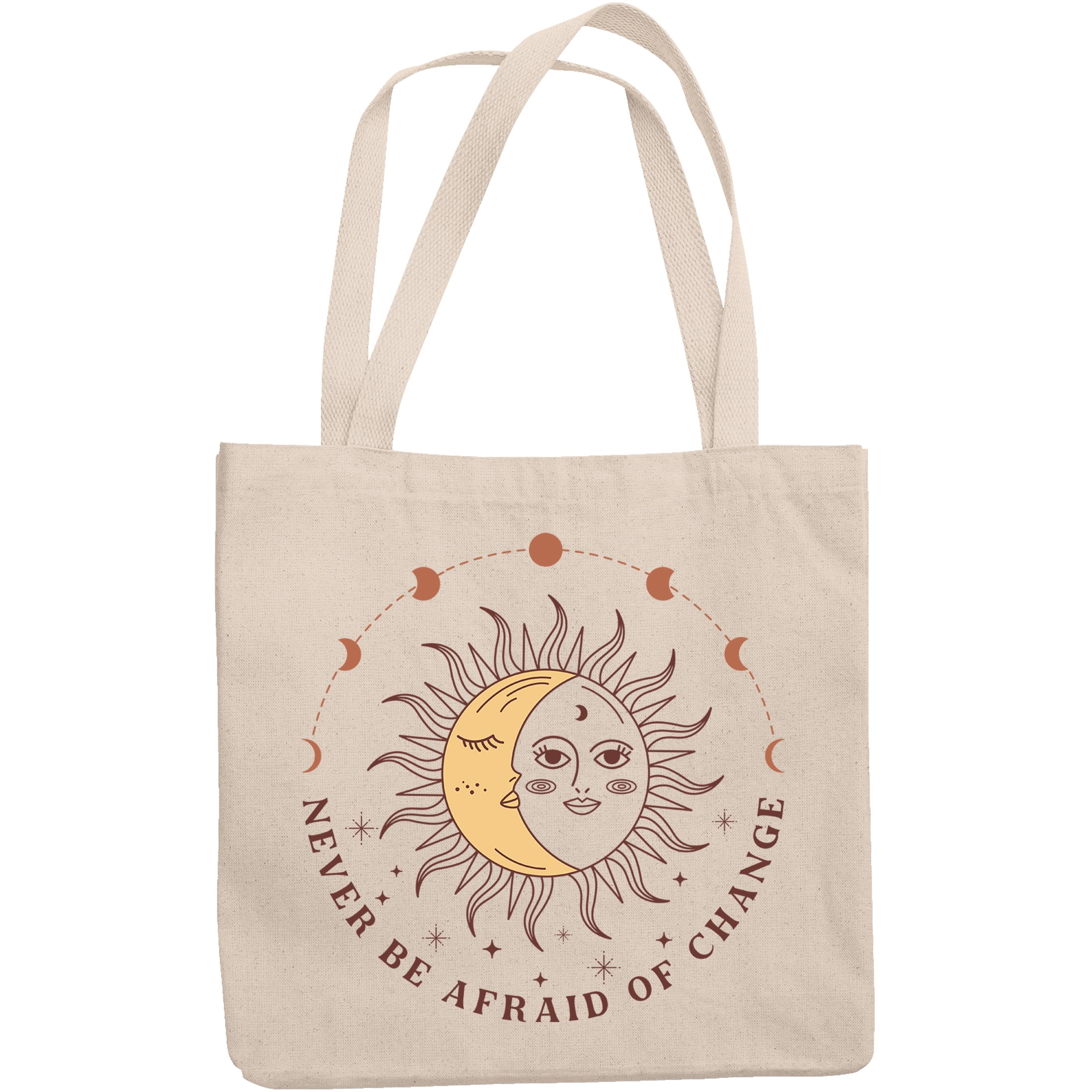 Never Be Afraid of Change Quote with Boho Art Merch Gift, 12oz Canvas ...