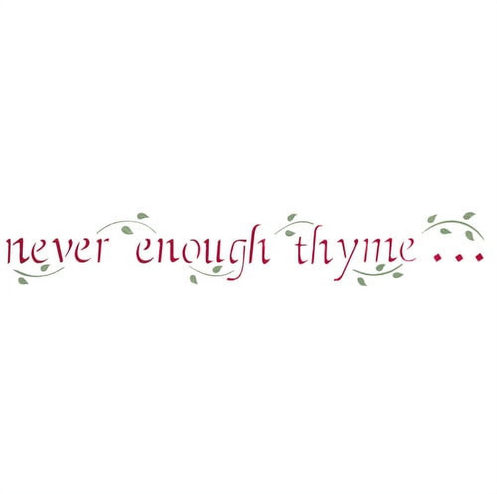 Never Enough Thyme Wall Stencil SKU #1363 by Designer Stencils - Walmart.com