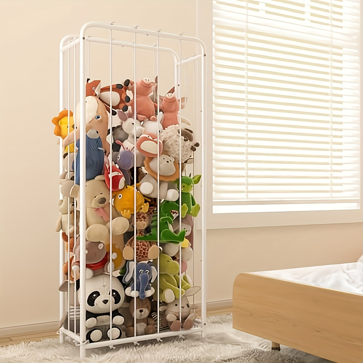 Never Fall Apart Extra Large Capacity Metal Stuffed Animal Zoo Storage ...