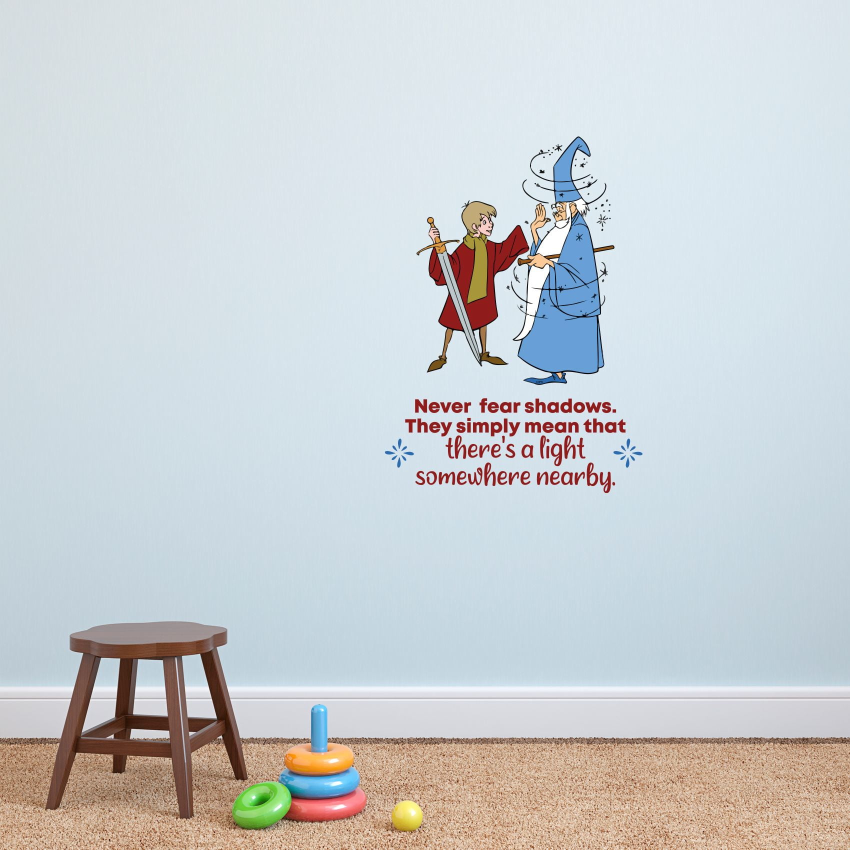 Never Fear Sword in the Stone Quote Cartoon Quotes Decors Wall Sticker ...