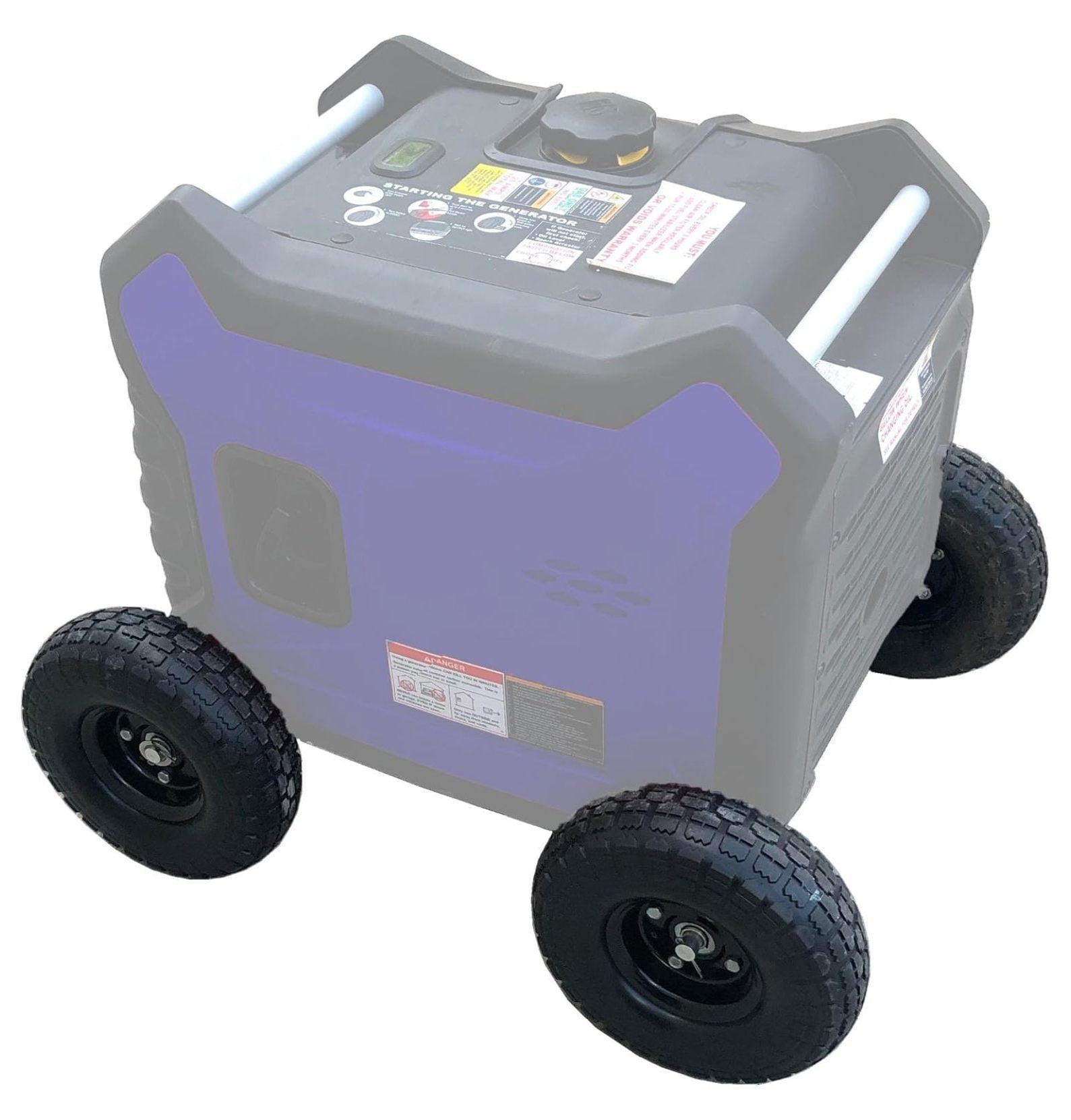 Never Flat Tires Wheel Kit with Locking Hub and Axle Extensions ...