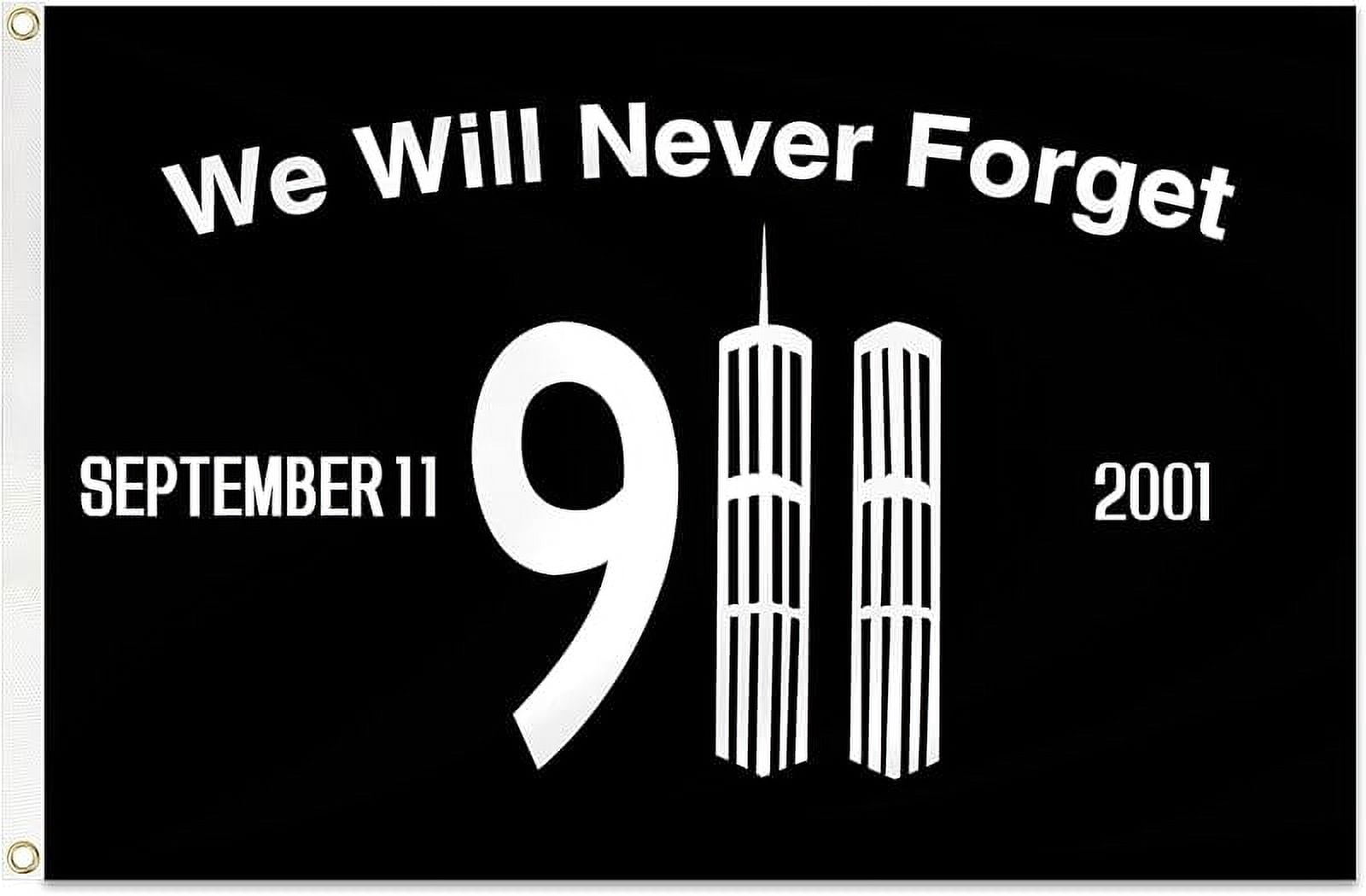 Never Forget 911 Flags 3x5 Ft Patriot Day Flags with Brass Grommets for ...