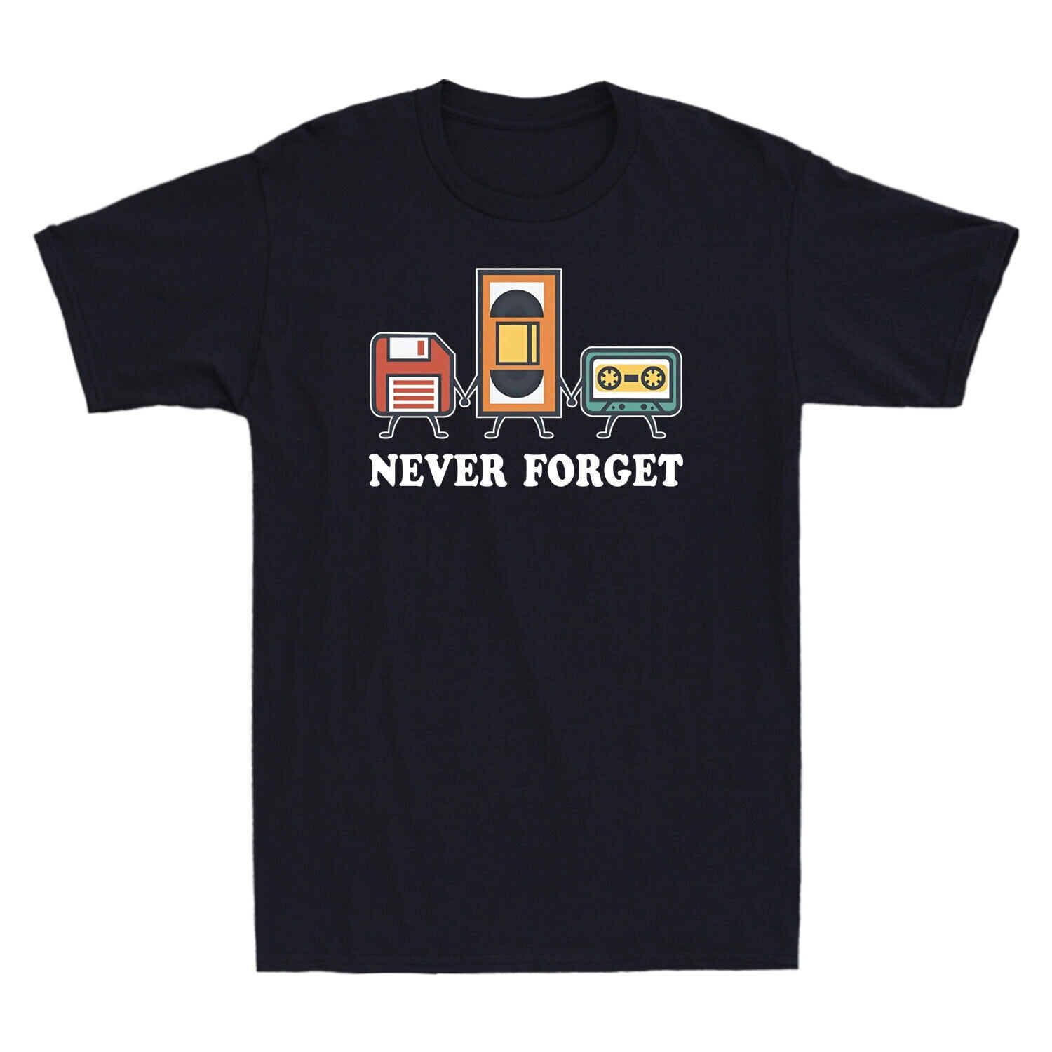 Never Forget – Floppy Disk VHS Cassette Tape 80s Classic Novelty Men's ...