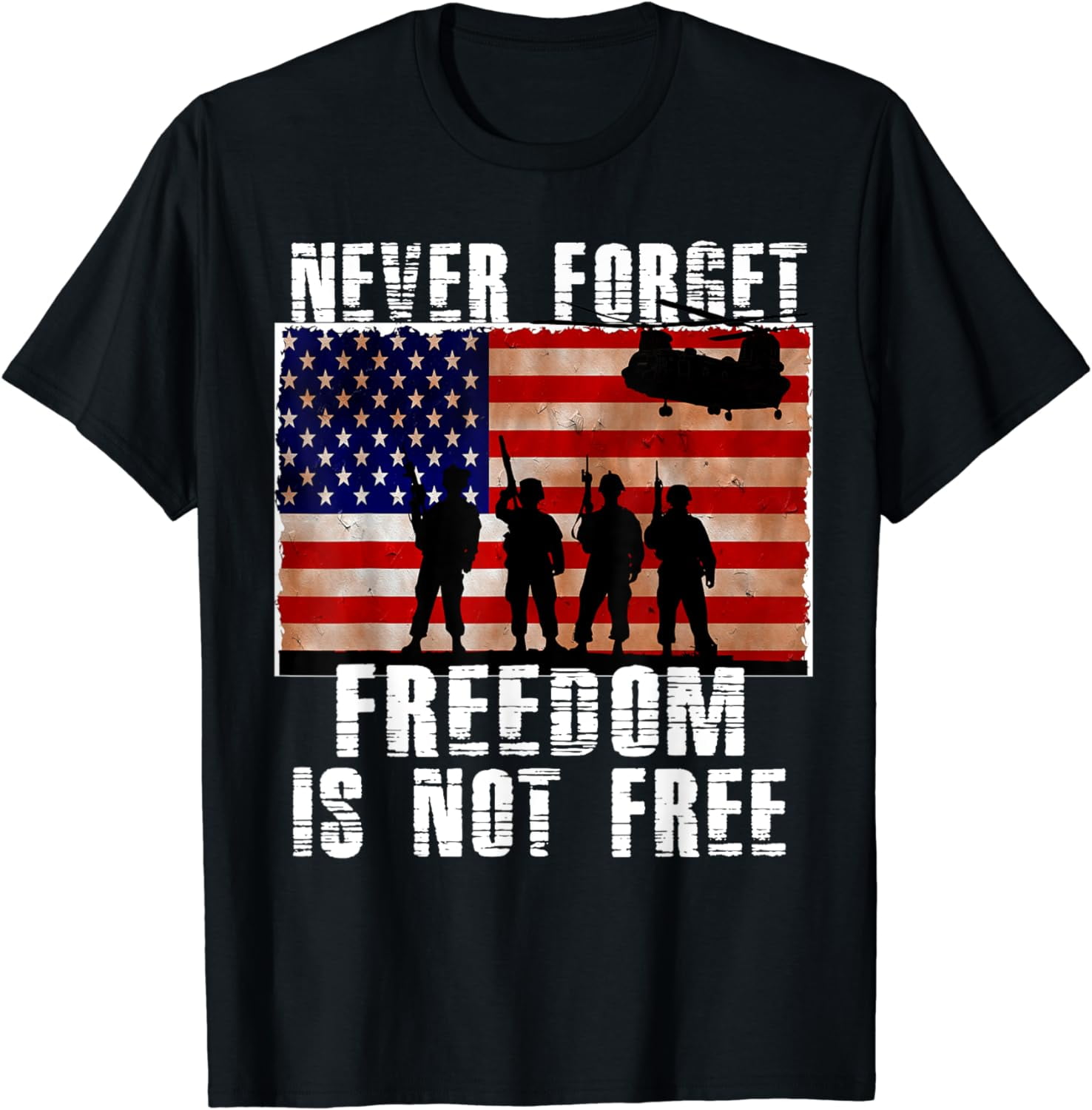 Never Forget Freedom Is Not Free Independence Day T Shirt - Walmart.com