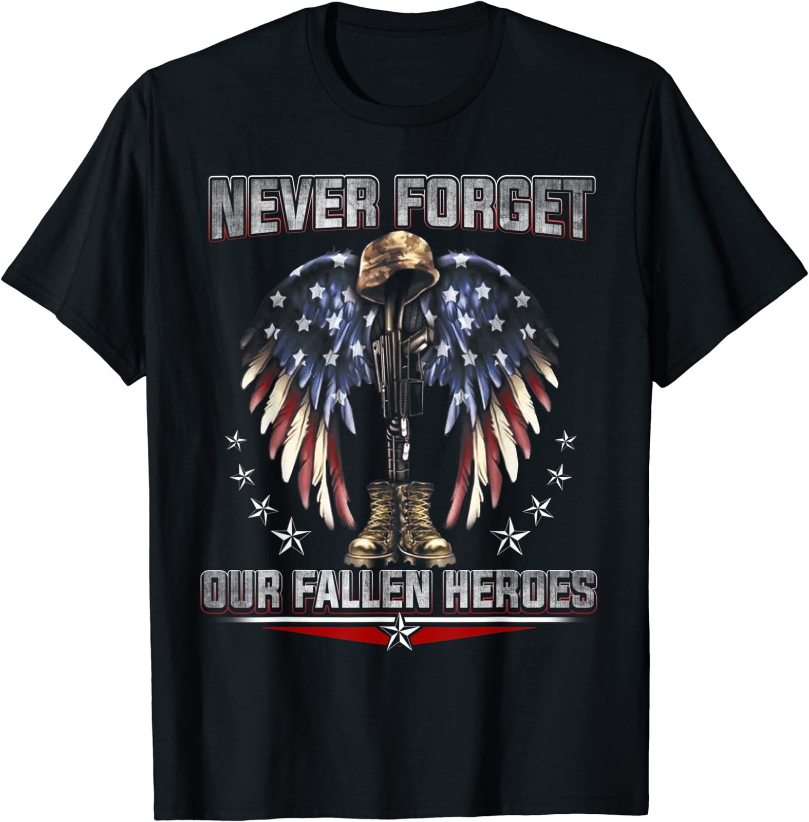 Never Forget Our Fallen Heroes Veterans Memorial Day Unisex T-Shirt ...