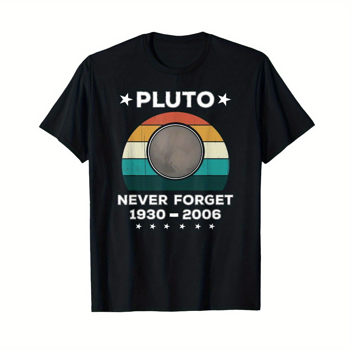 Never Forget Pluto Retro Vintage Funny Science Planet Joke T-Shirt ...