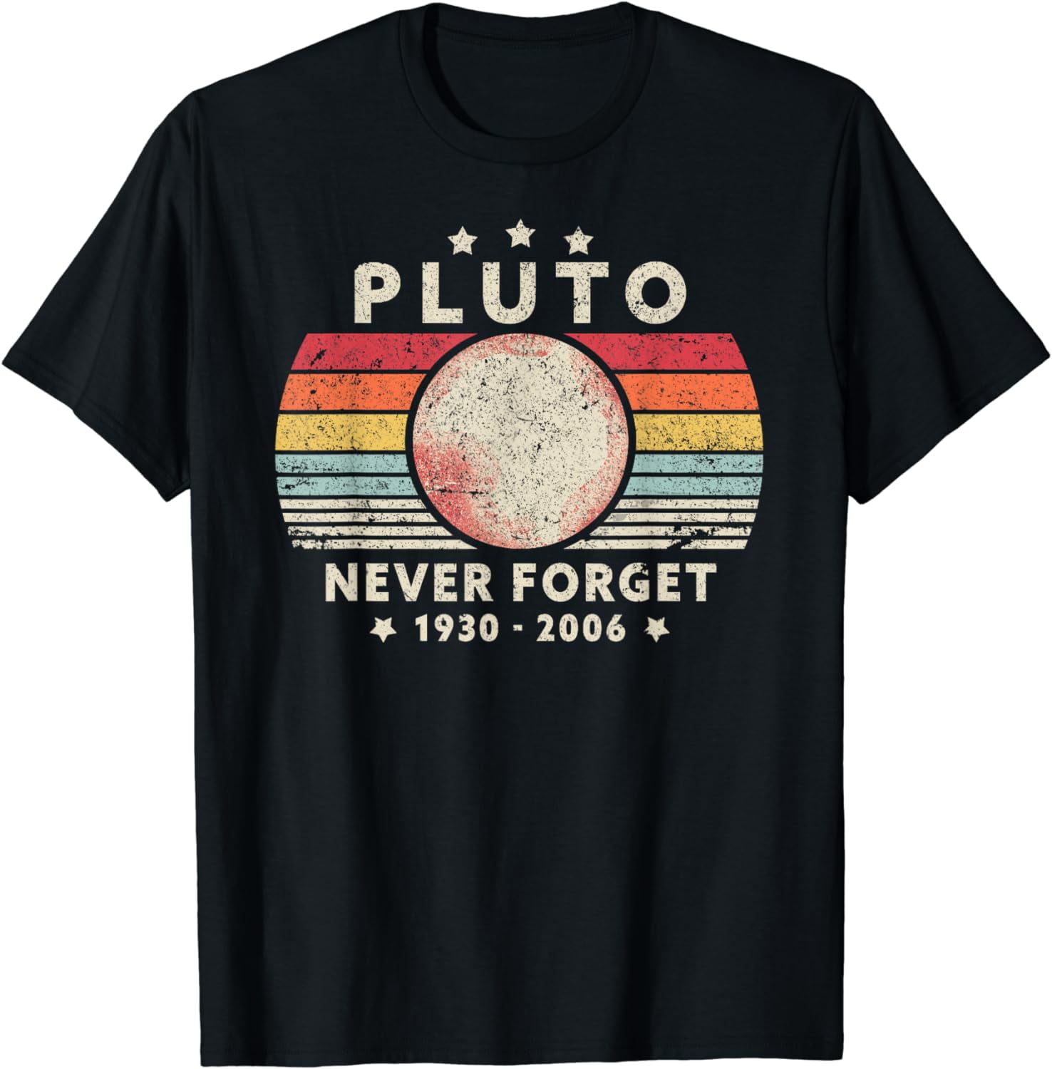Never Forget Pluto Shirt. Retro Style Funny Space, Science T-Shirt ...